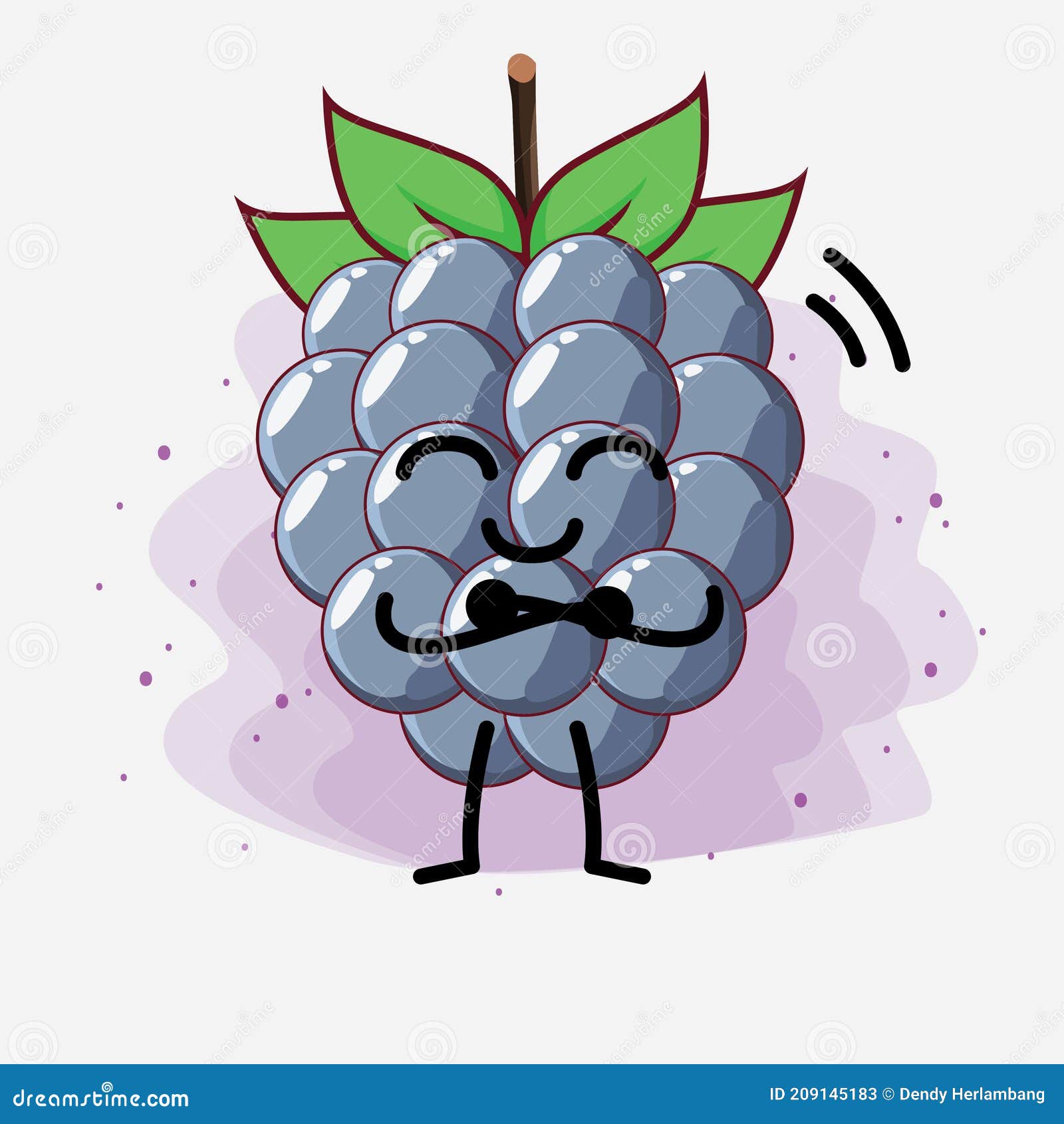 Cute Dewberry Fruit Character Illustration Stock Vector - Illustration ...