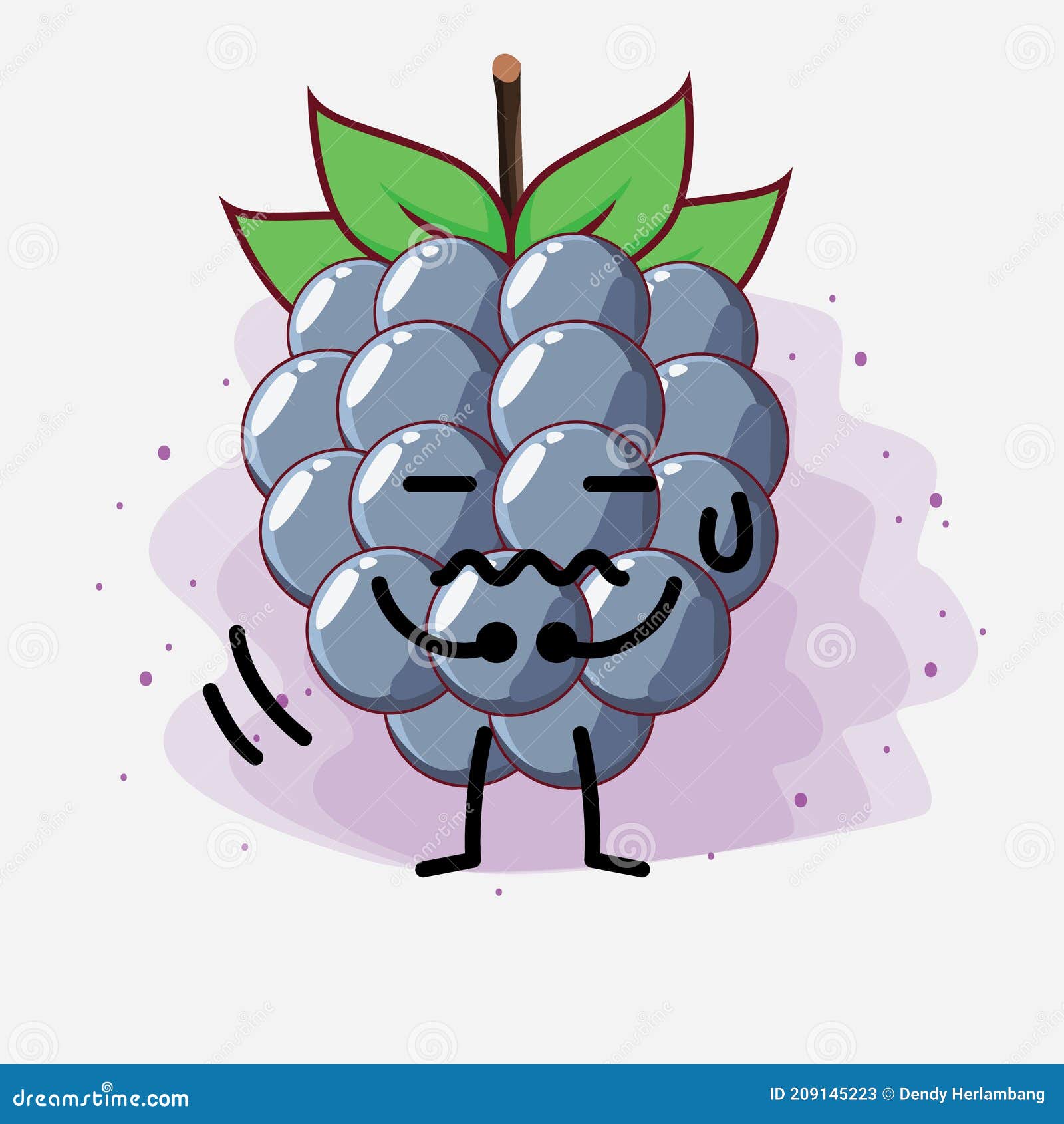 Cute Dewberry Fruit Character Illustration Stock Vector - Illustration ...