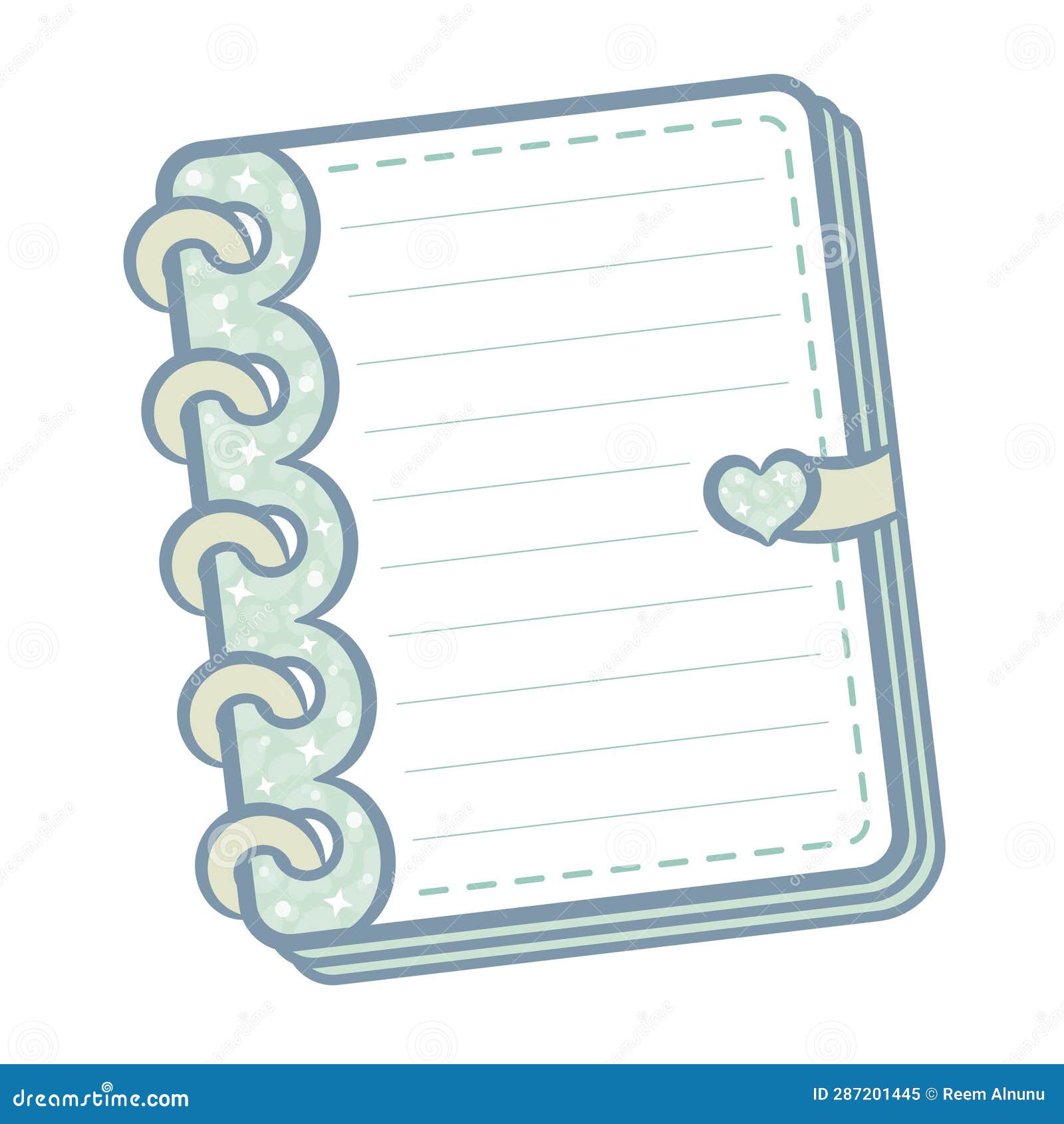 Cute Diary Book Frame Letter with Pastel Coloring for Writing Stock ...