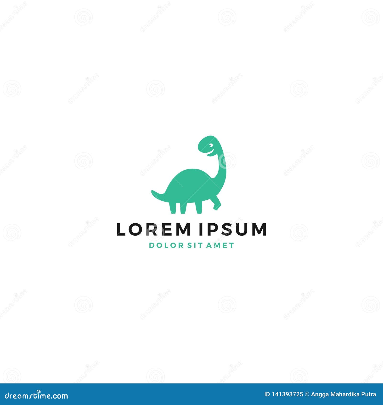 Cute Dino Dinosaur Dinosaurus Brontosaurus Logo Stock Illustration ...