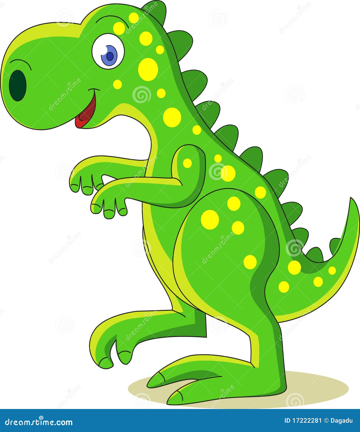 Cute dinosaur cartoon stock vector. Illustration of claws - 17222281
