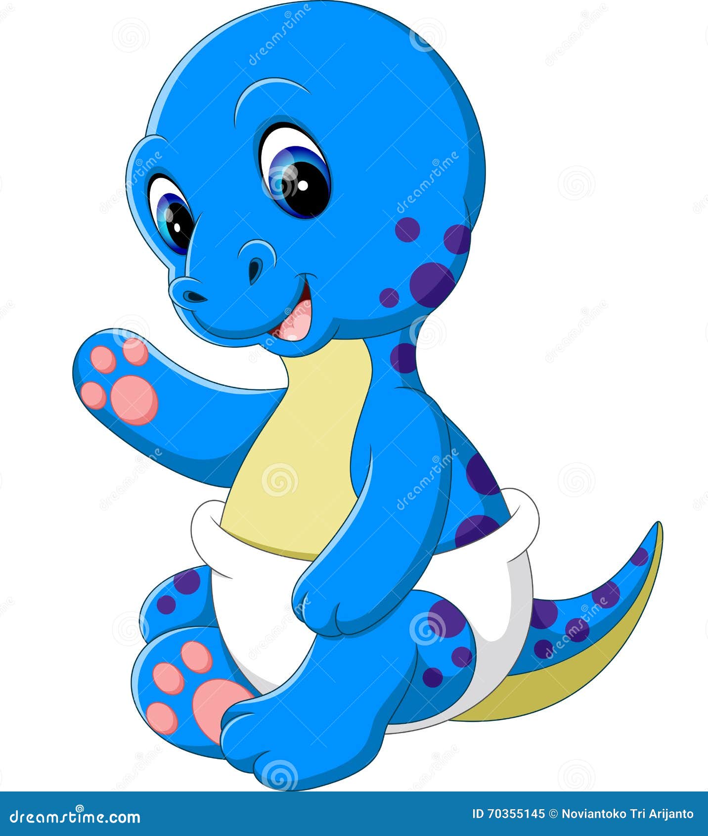 Cute dinosaur cartoon stock vector. Illustration of happy - 70355145
