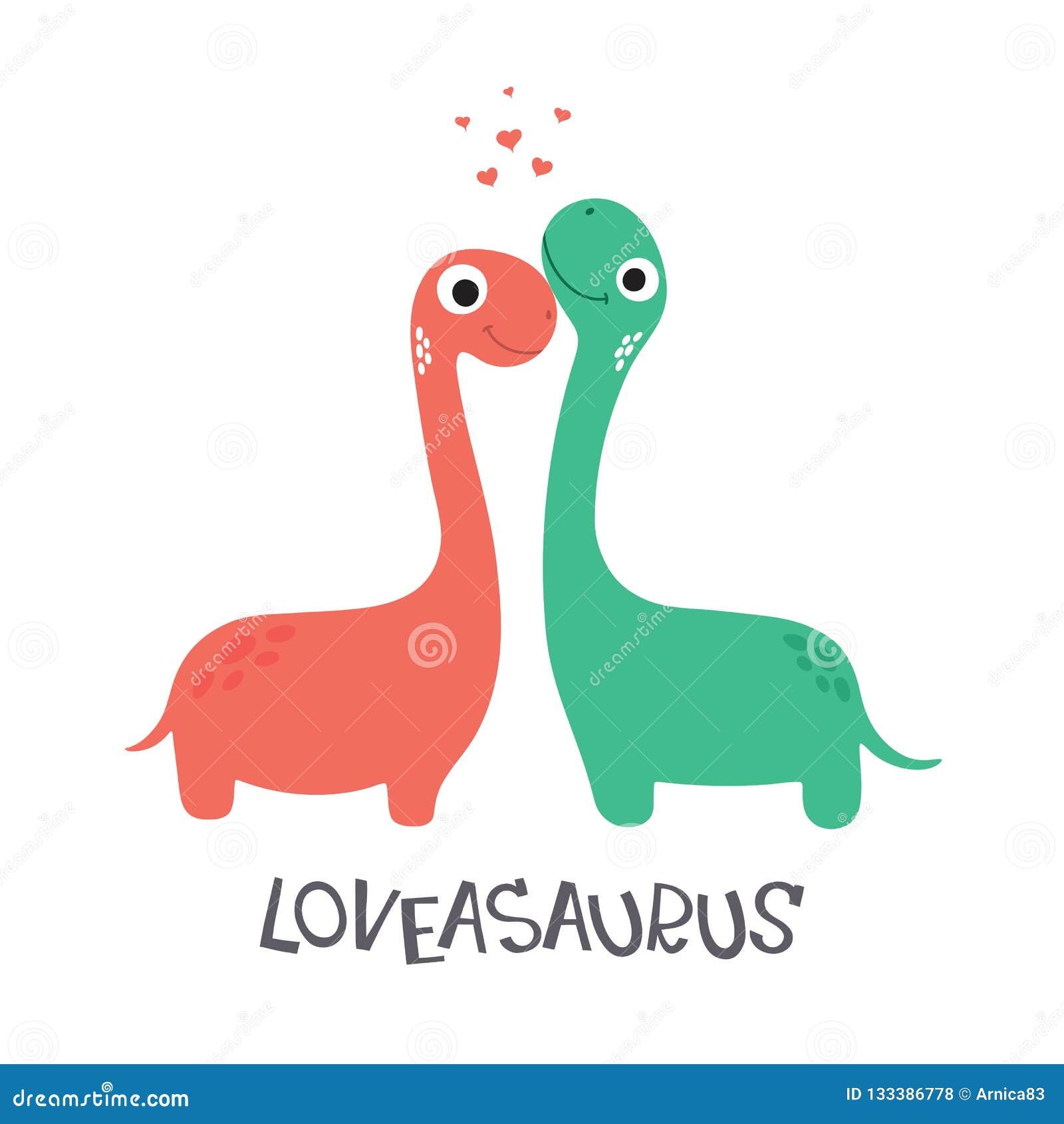 Cute Dinosaur Love