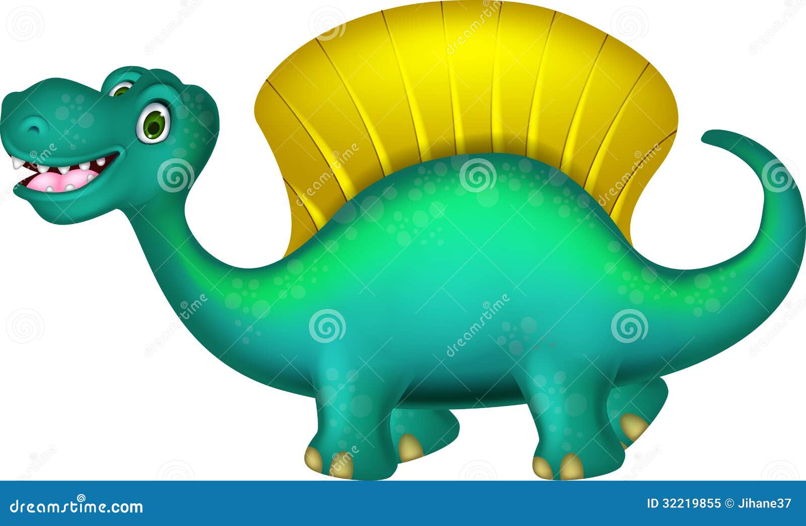 Cute Dinosaur Dimetrodon Cartoon Stock Illustration - Illustration of ...