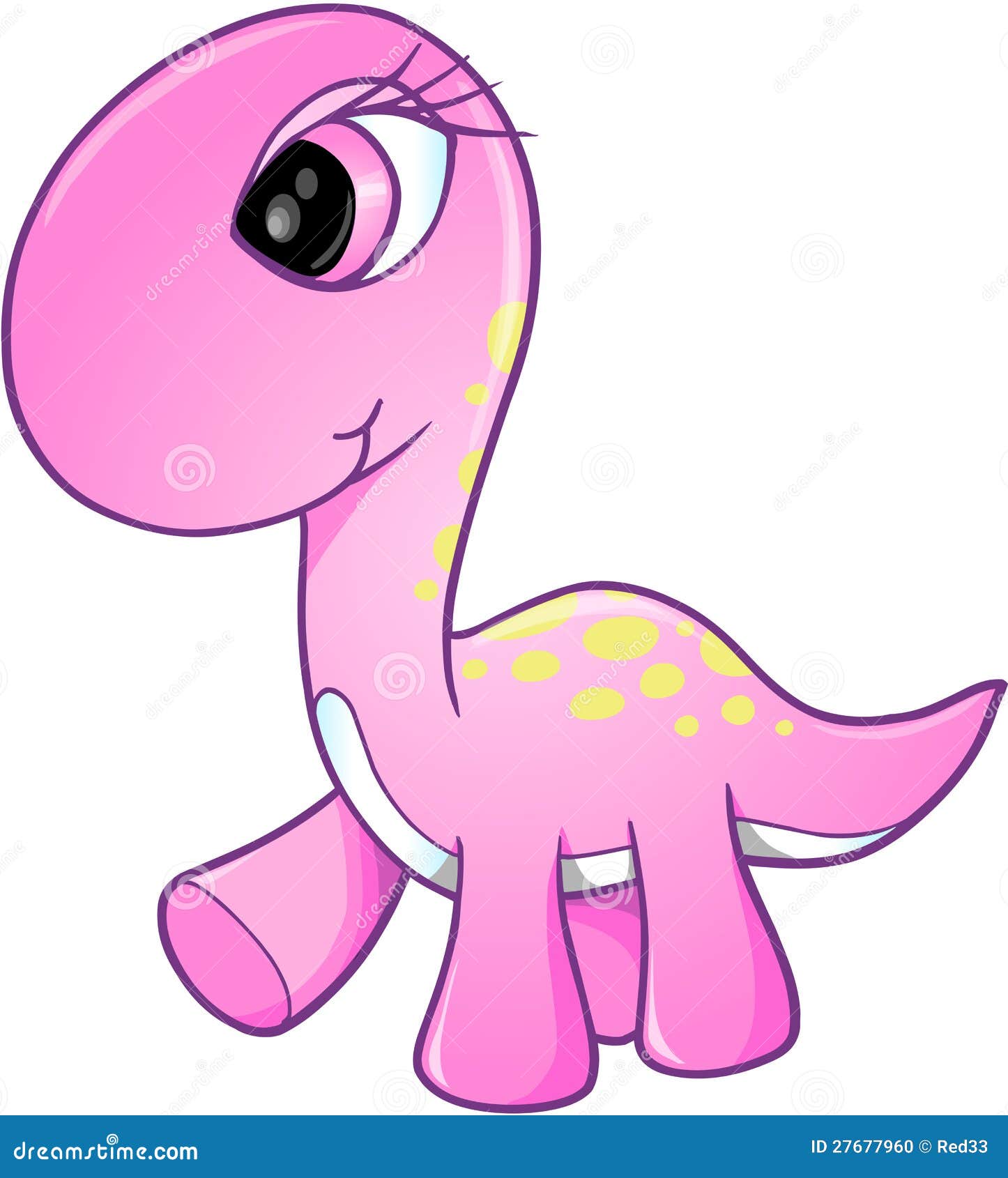 Cute Dinosaur Vector stock vector. Illustration of girl - 27677960