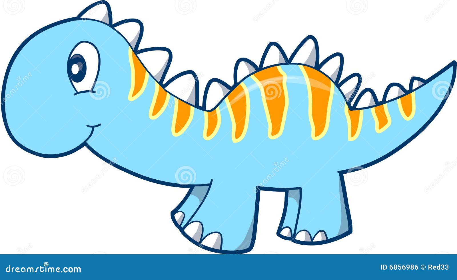 Cute Dinosaur Vector stock vector. Illustration of spotted - 6856986