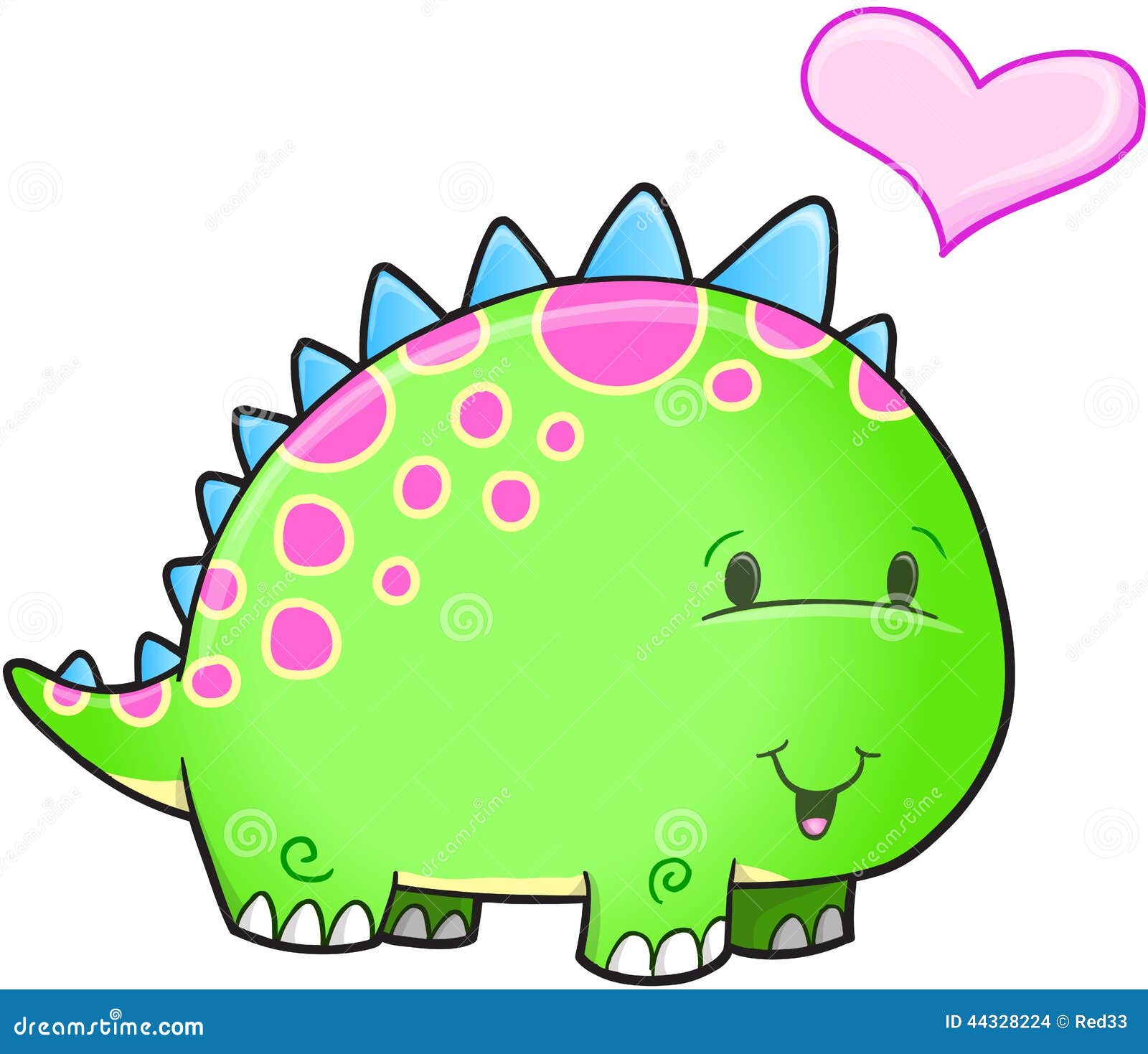 Cute Dinosaur Vector stock vector. Illustration of dinosaur - 44328224