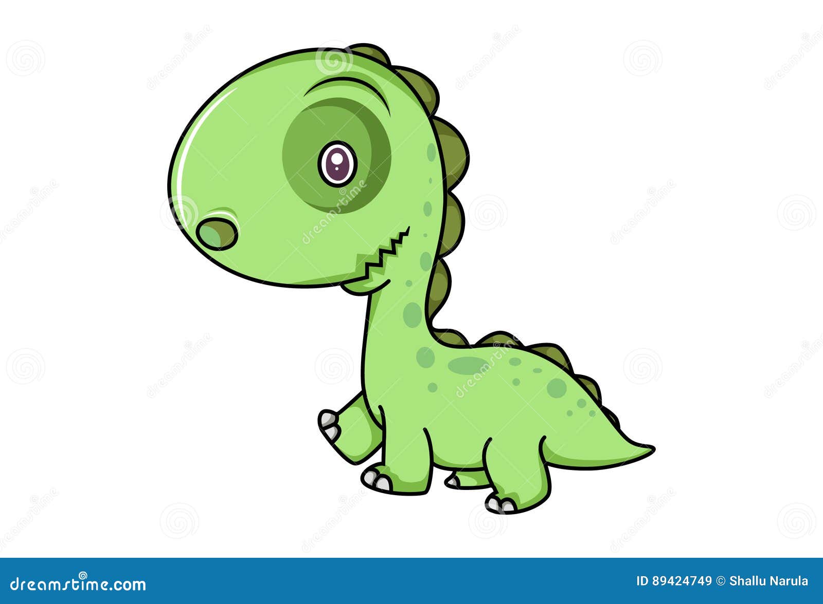 Cute Dinosaur. stock illustration. Illustration of background - 89424749