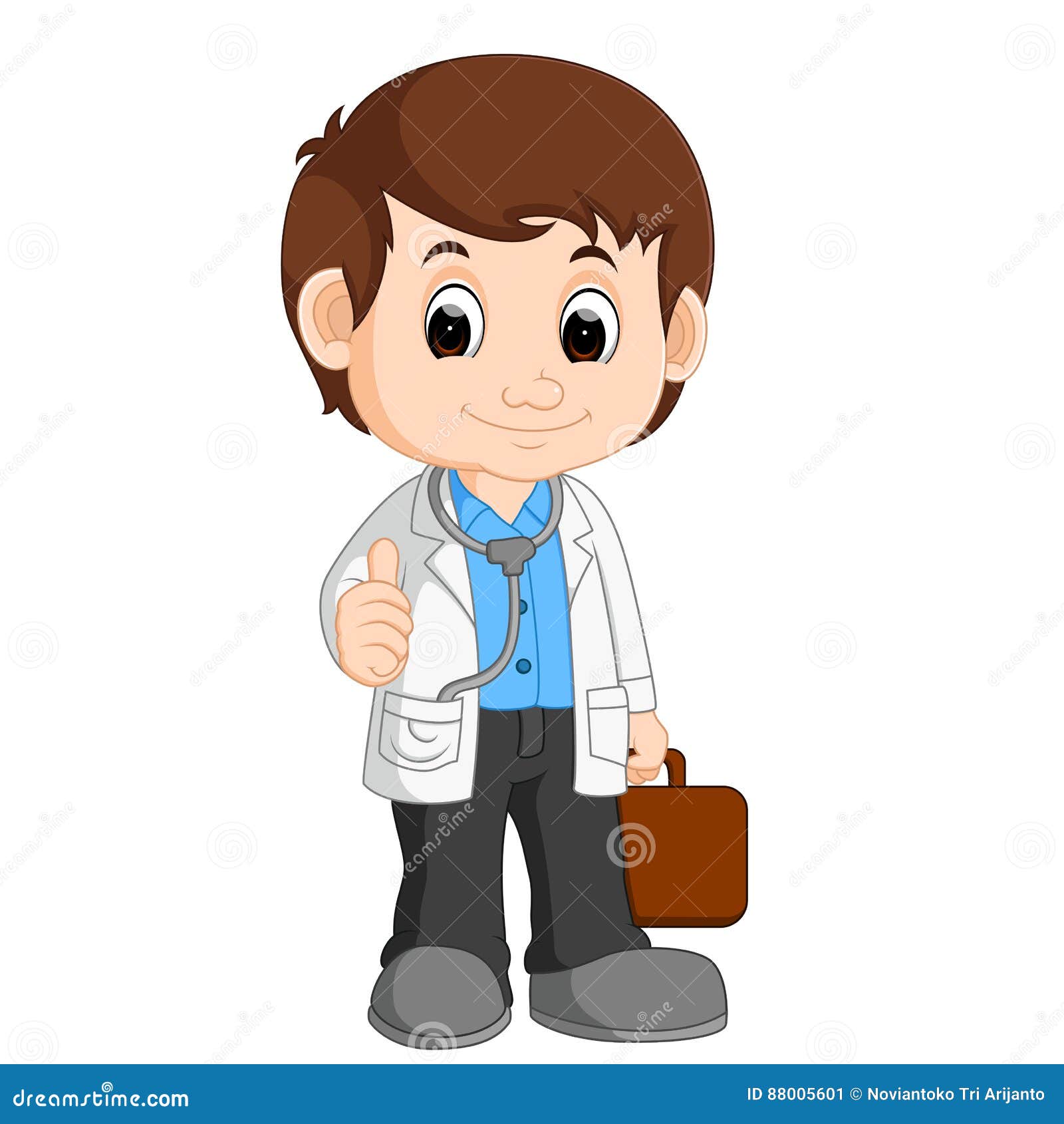 Cute doctor cartoon stock vector. Illustration of medicine - 88005601