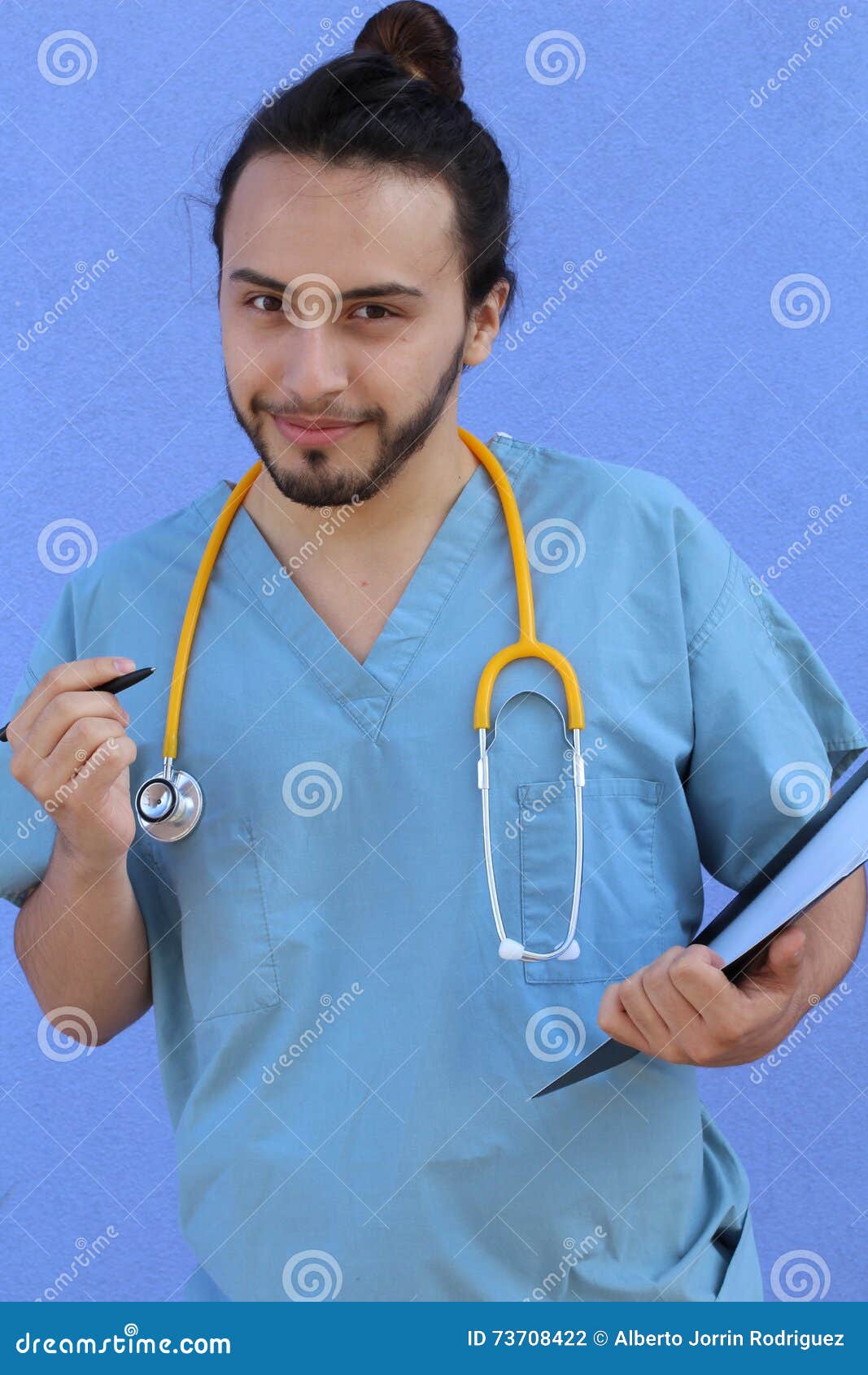 Cute Doctor Wearing Latex Gloves Royalty-Free Stock Image ...