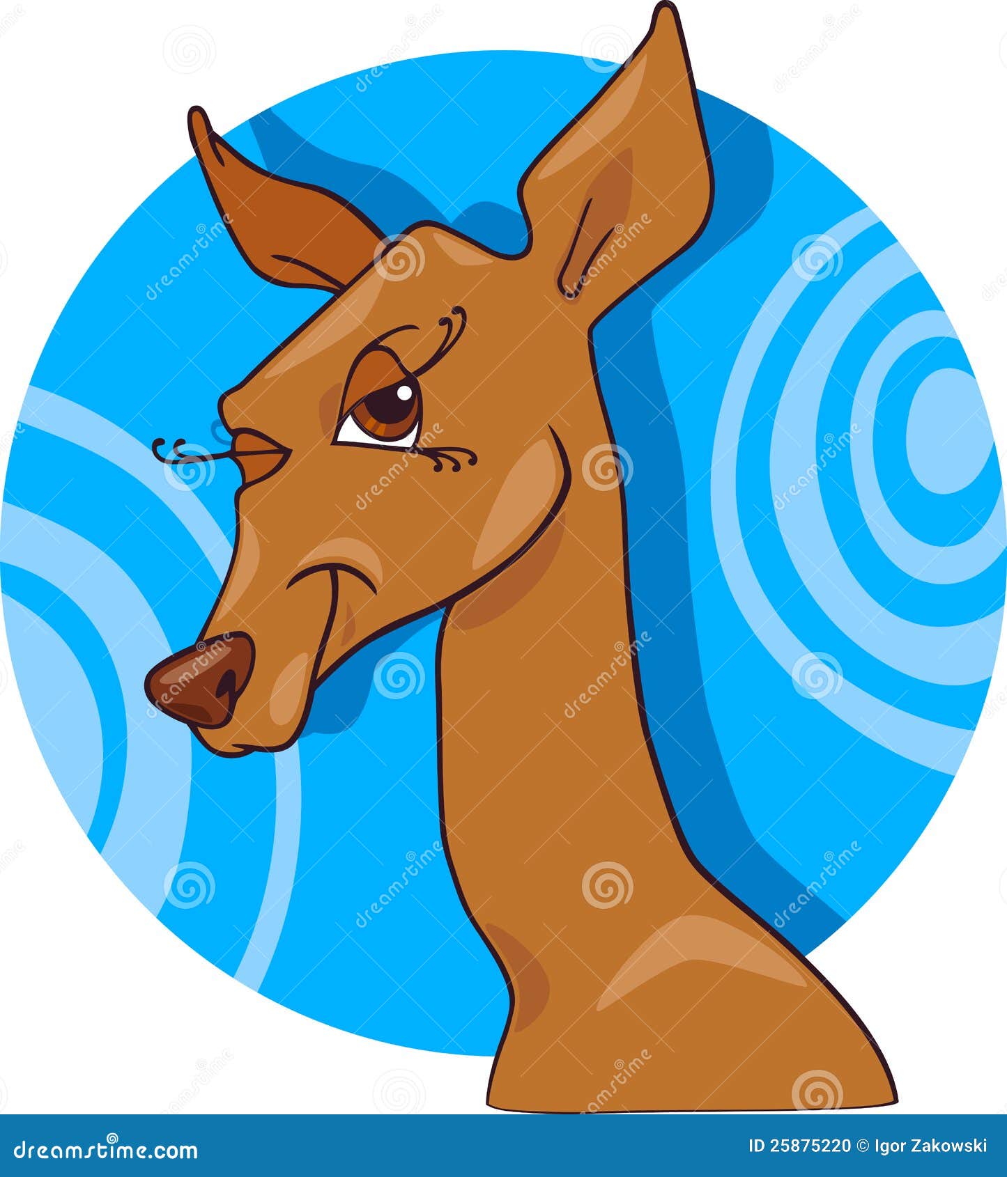 Cute Doe or Roe Cartoon Character Stock Vector - Illustration of smile ...