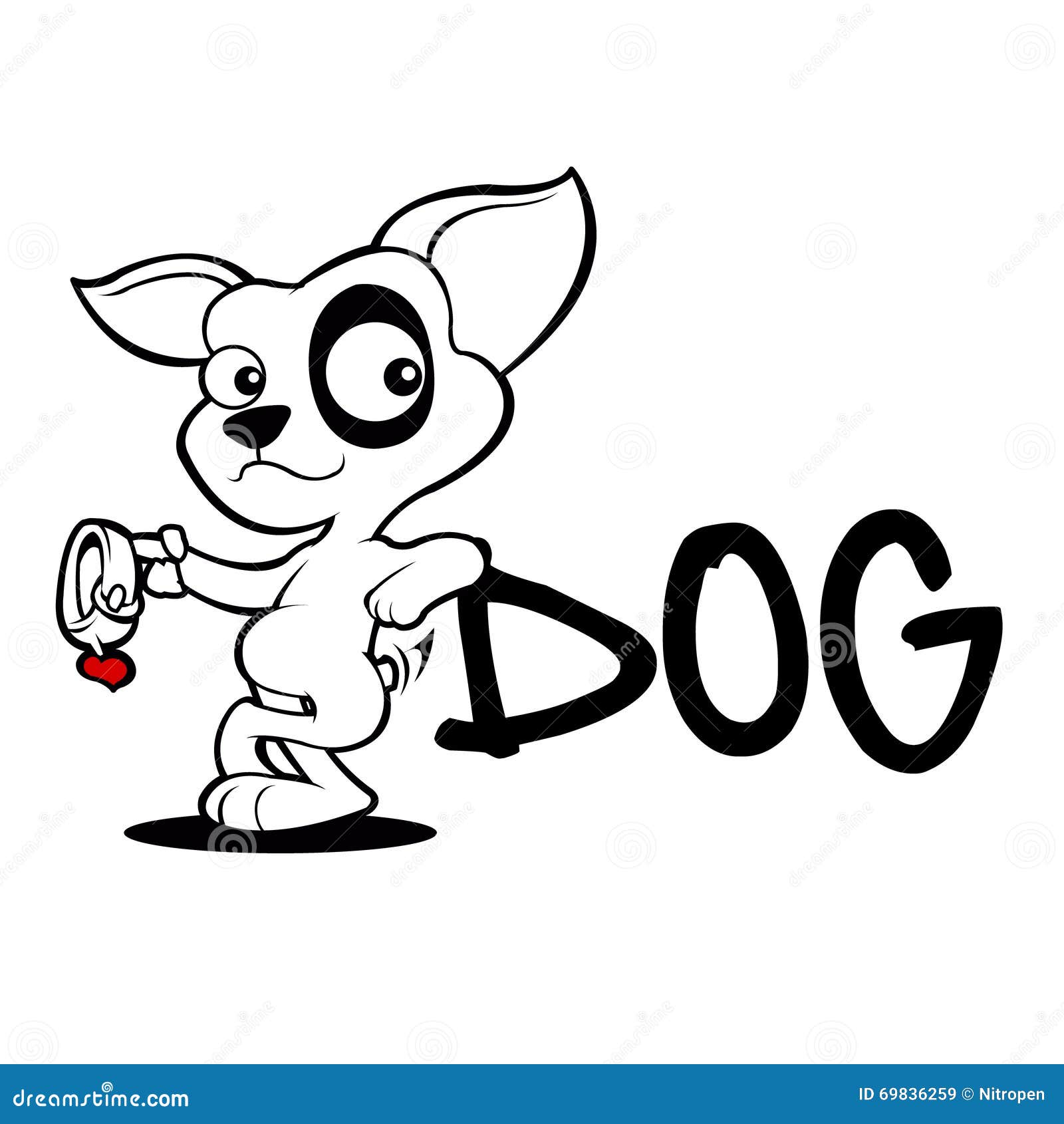 Cute Dog Cartoon Adoption Sketch Stock Vector - Illustration of puppies ...