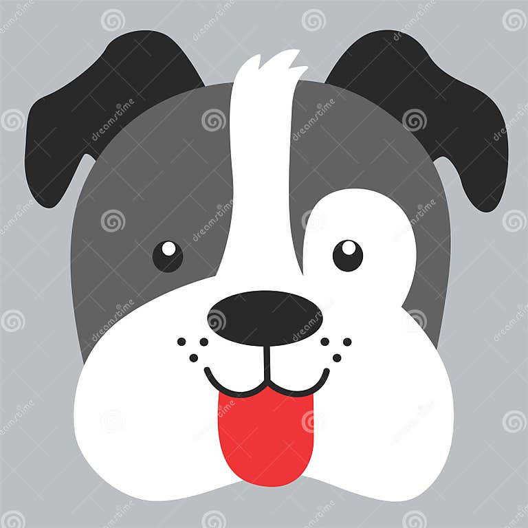 Cute dog face vector art stock vector. Illustration of background ...