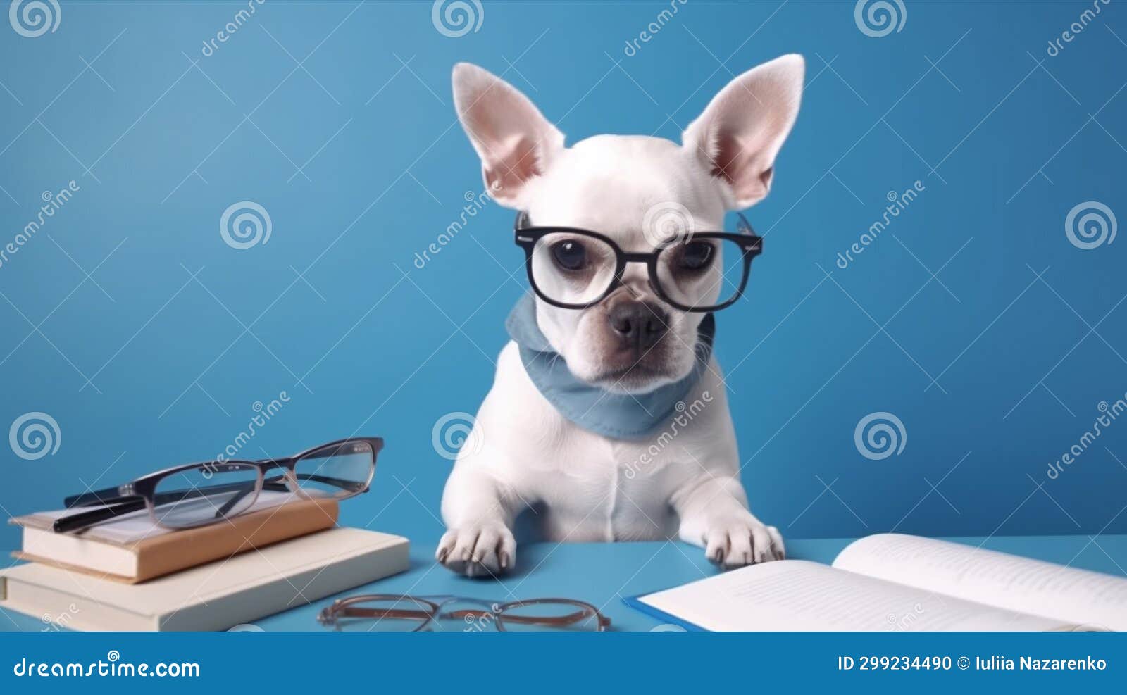 The Dog is Learning His Lessons. AI Generated Stock Illustration ...