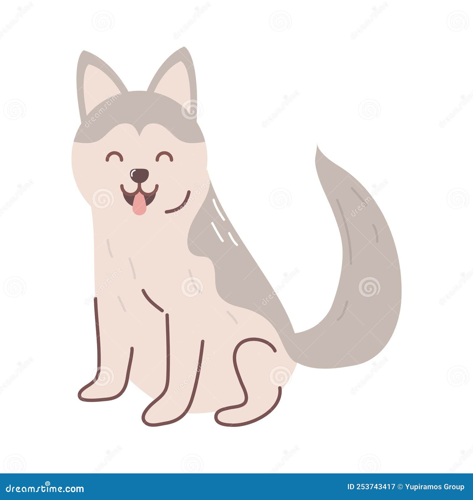 Cute dog icon stock vector. Illustration of purebred - 253743417