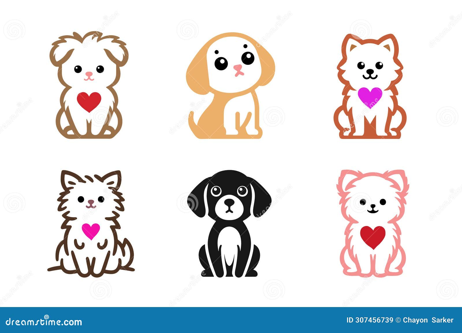 Cute Dog Icon, Cute Dog Vector Illustration Stock Vector - Illustration ...