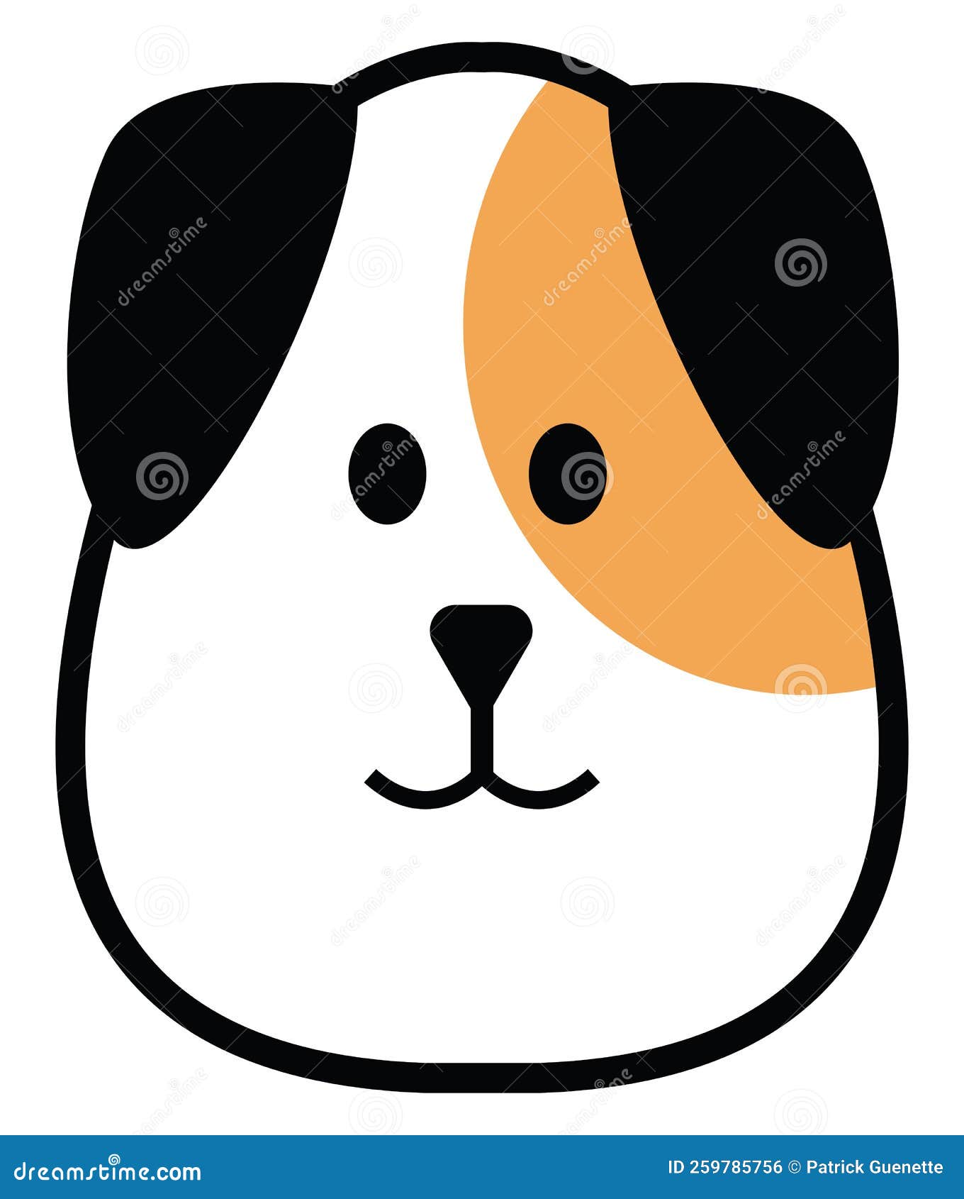 Cute dog, icon stock vector. Illustration of handcrafted - 259785756