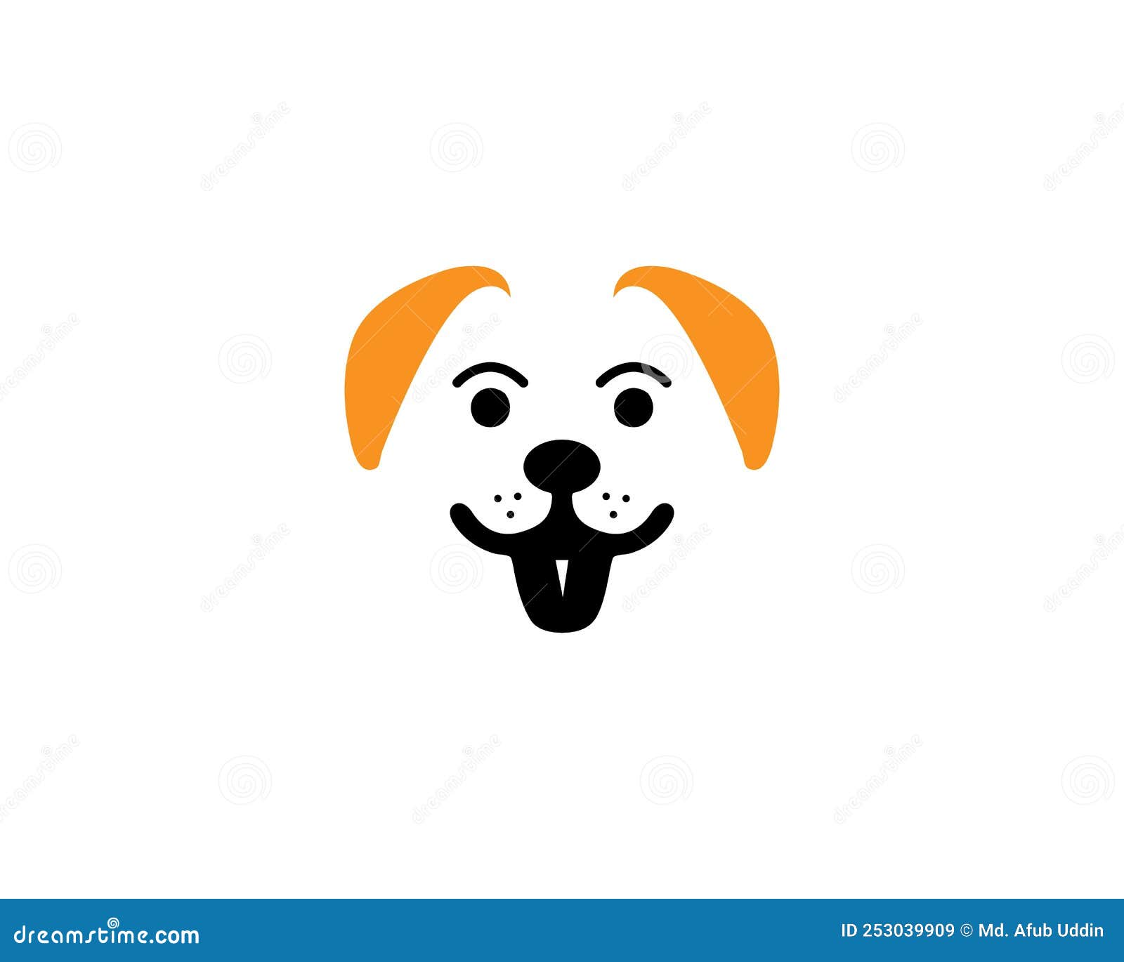 Cute Dog Logo Design stock vector. Illustration of adorable - 253039909