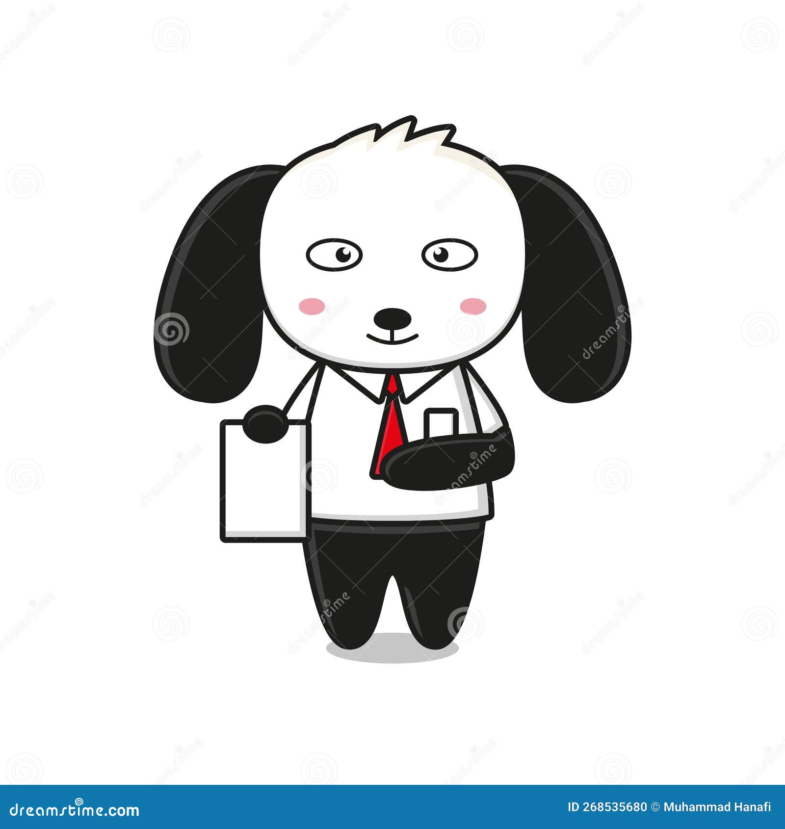 Cute Dog Mascot Character Business Theme Stock Vector - Illustration of ...