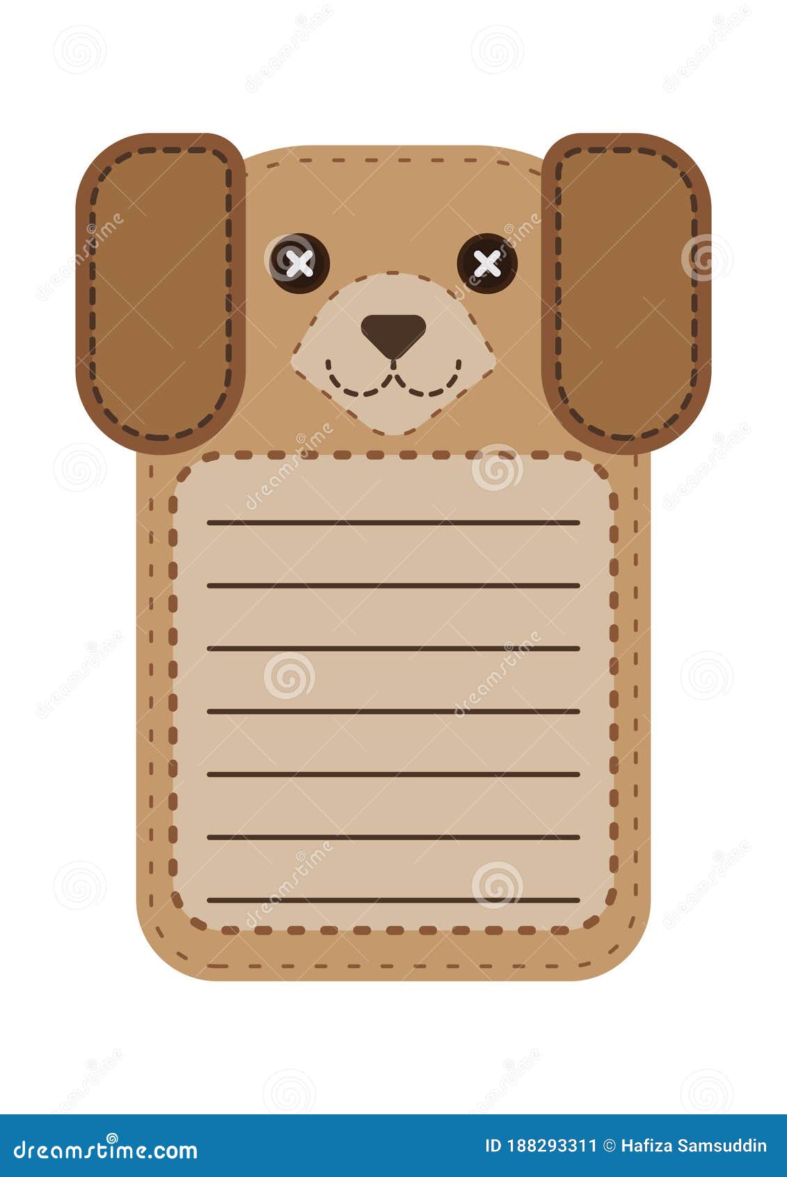 Cute Dog Note. Vector Illustration Decorative Design Stock Vector ...