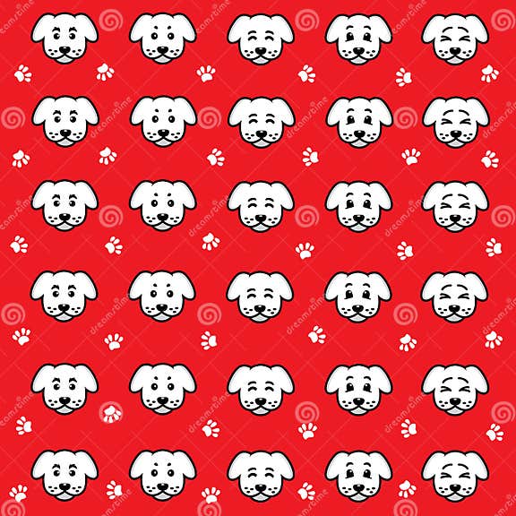 Cute Dog Pattern Design Vector Stock Vector - Illustration of cute ...