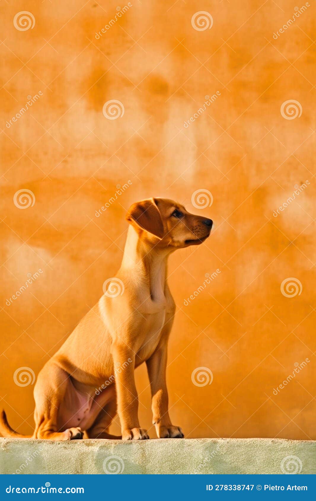 A Cute Dog Side View Full Length, Generative AI Stock Illustration ...