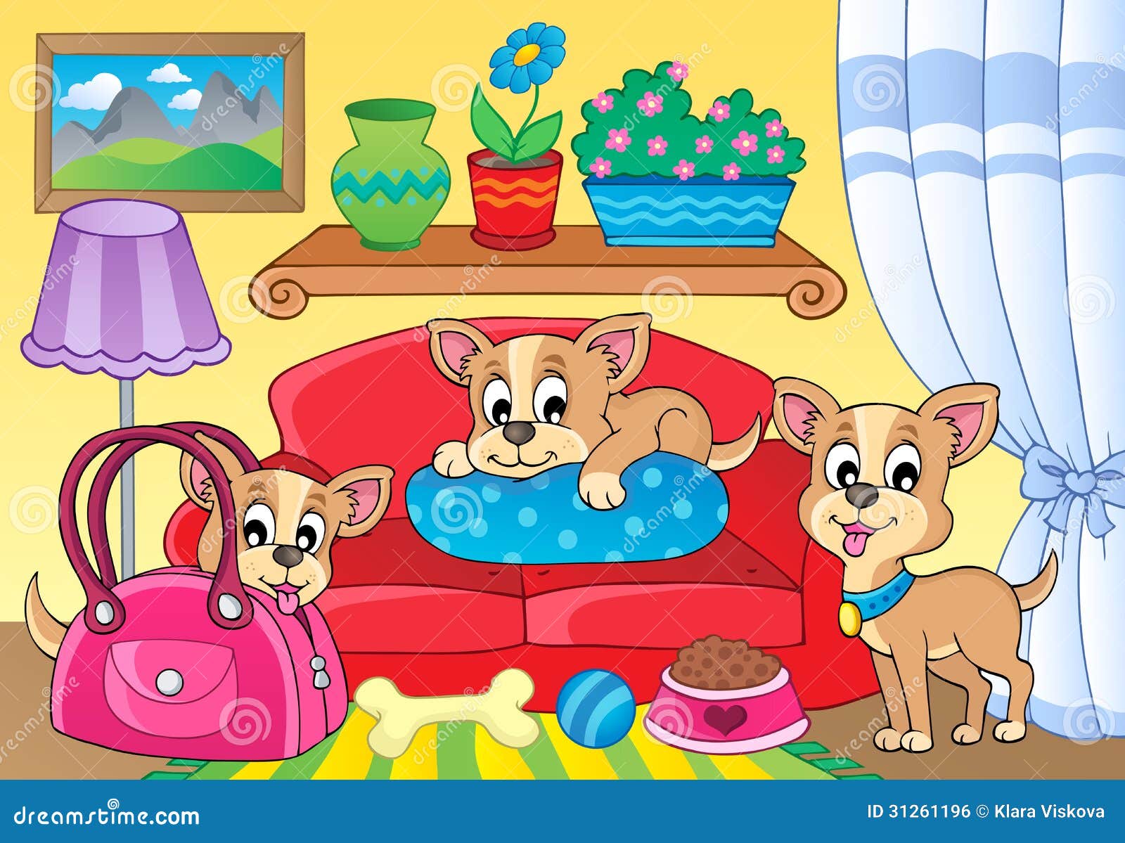 Cute dog theme image 2 stock vector. Illustration of lamp - 31261196