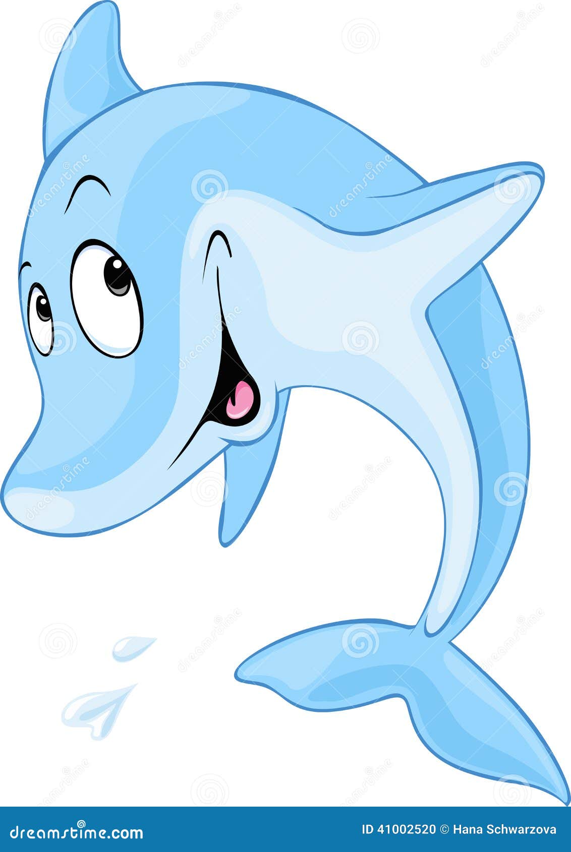 Cute dolphin cartoon stock vector. Illustration of humorous - 41002520