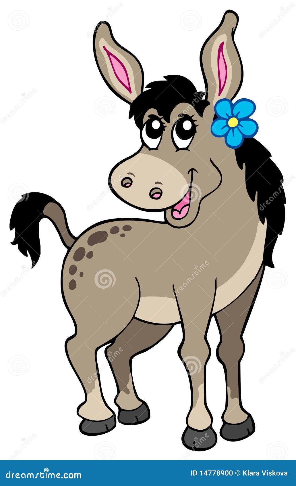 Cute Donkey Cartoon Illustration. | CartoonDealer.com #69787450