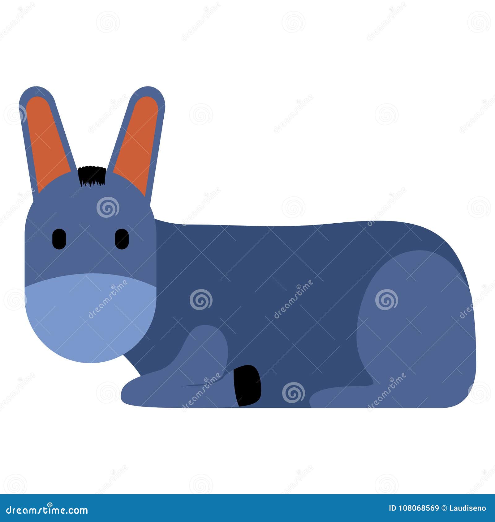 Cute donkey icon stock vector. Illustration of isolated - 108068569