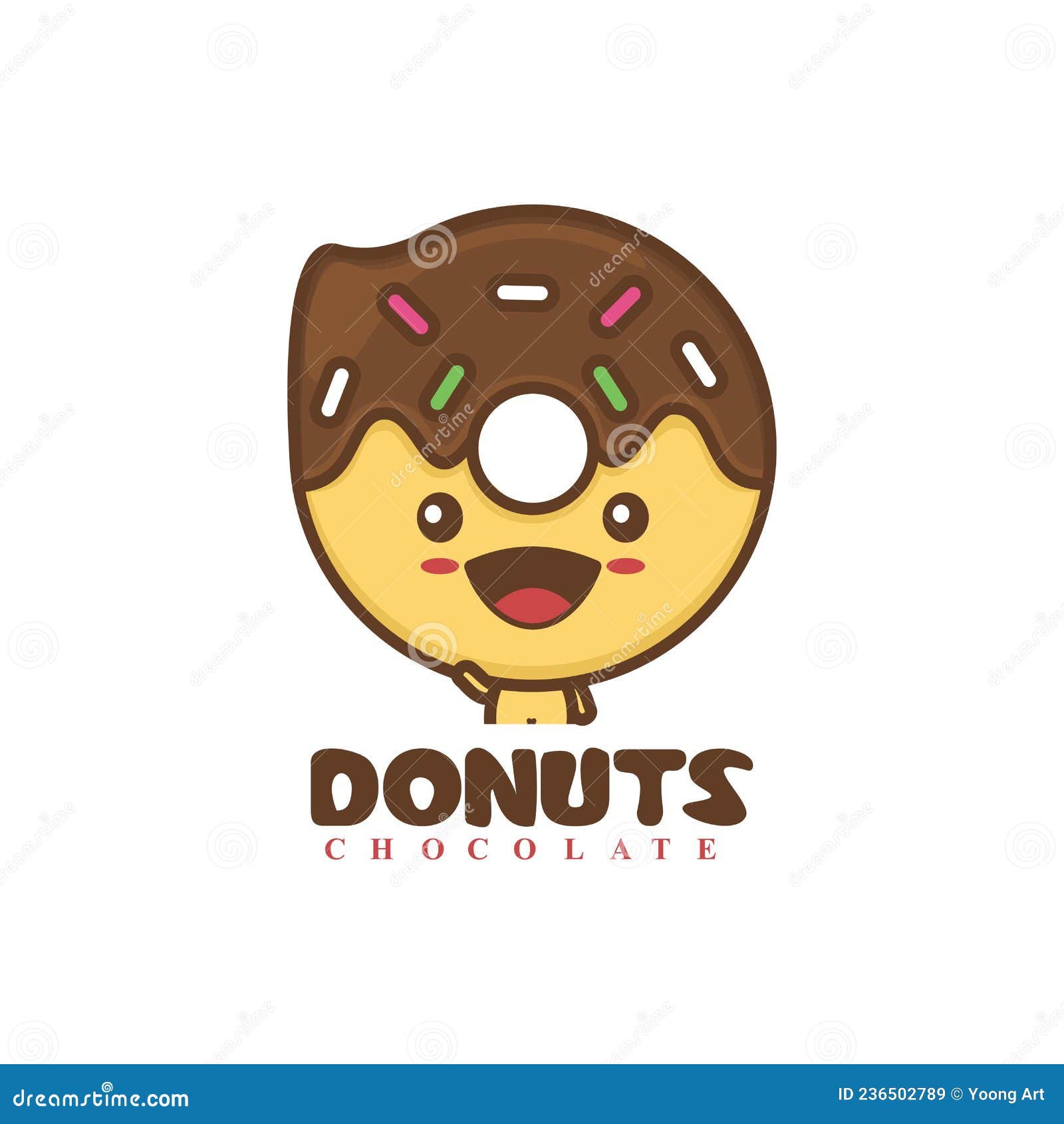 Cute donuts characters stock vector. Illustration of delicious - 236502789