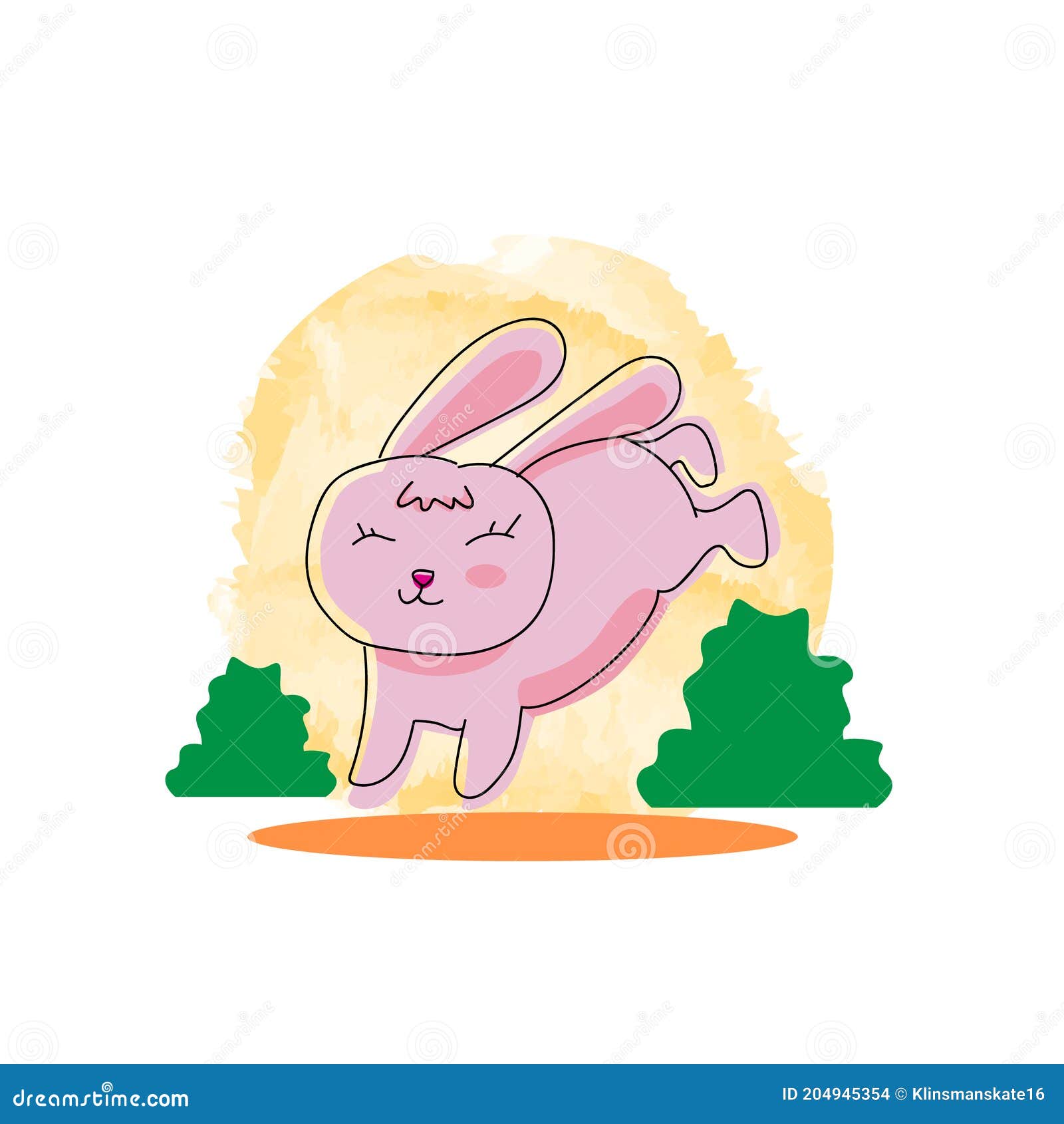 Hopping Bunny Cartoon Vector | CartoonDealer.com #29811897
