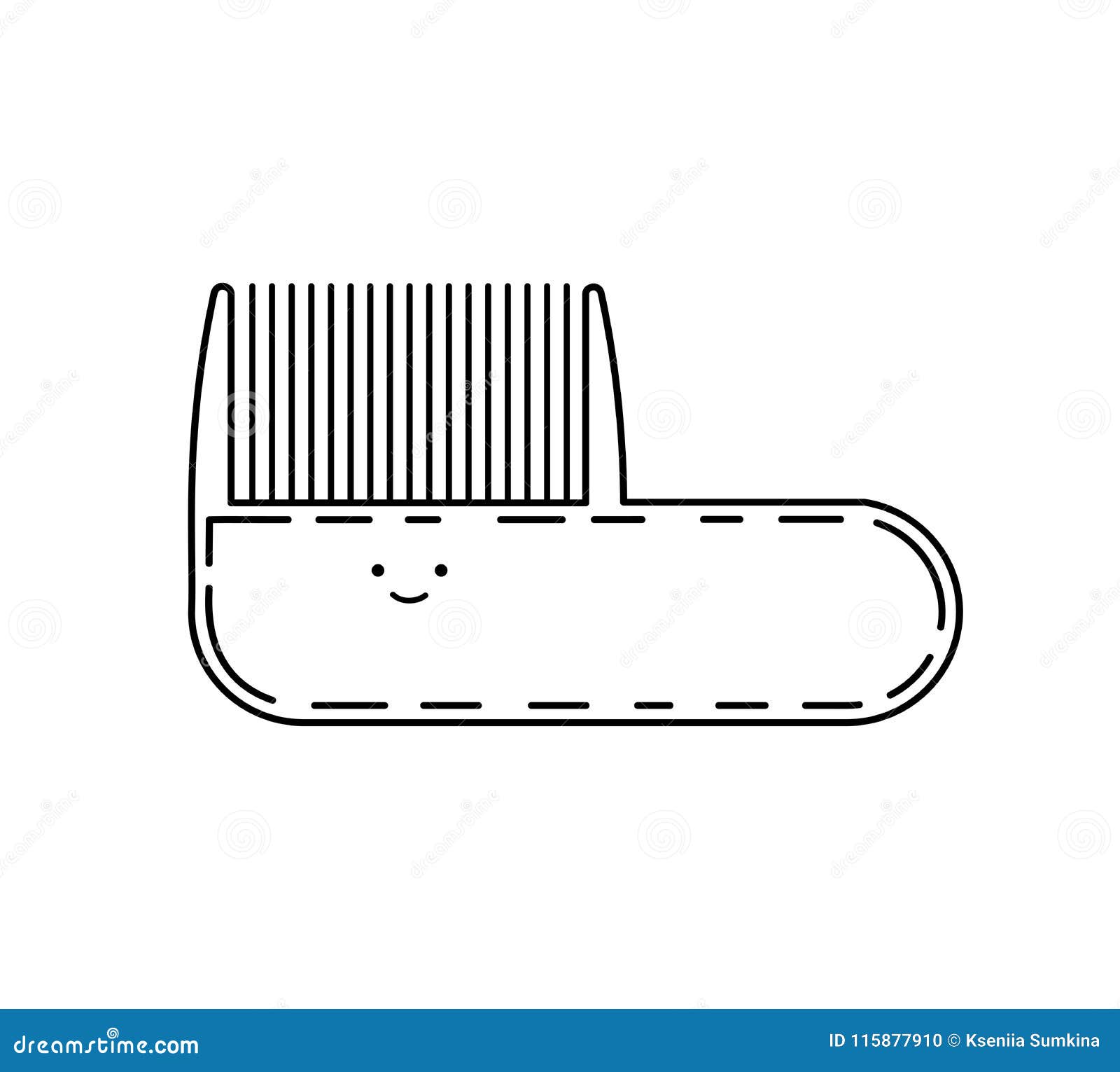 Cute Doodle Comb, Vector Illustration Stock Illustration - Illustration ...