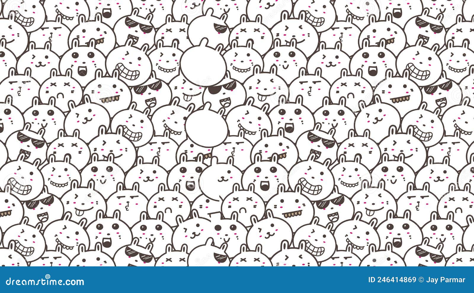 Cute Doodle Desktop Wallpaper Stock Illustration - Illustration of ...