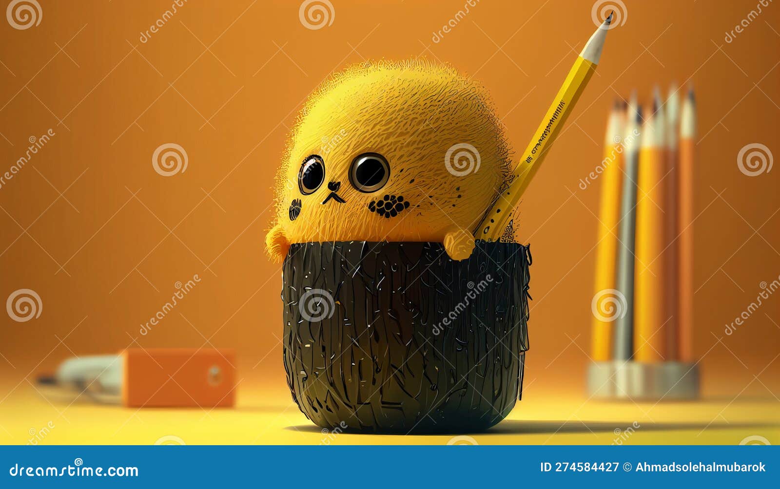 Cute Doodle Realistic Illustration Generated with AI Tools Stock Image ...