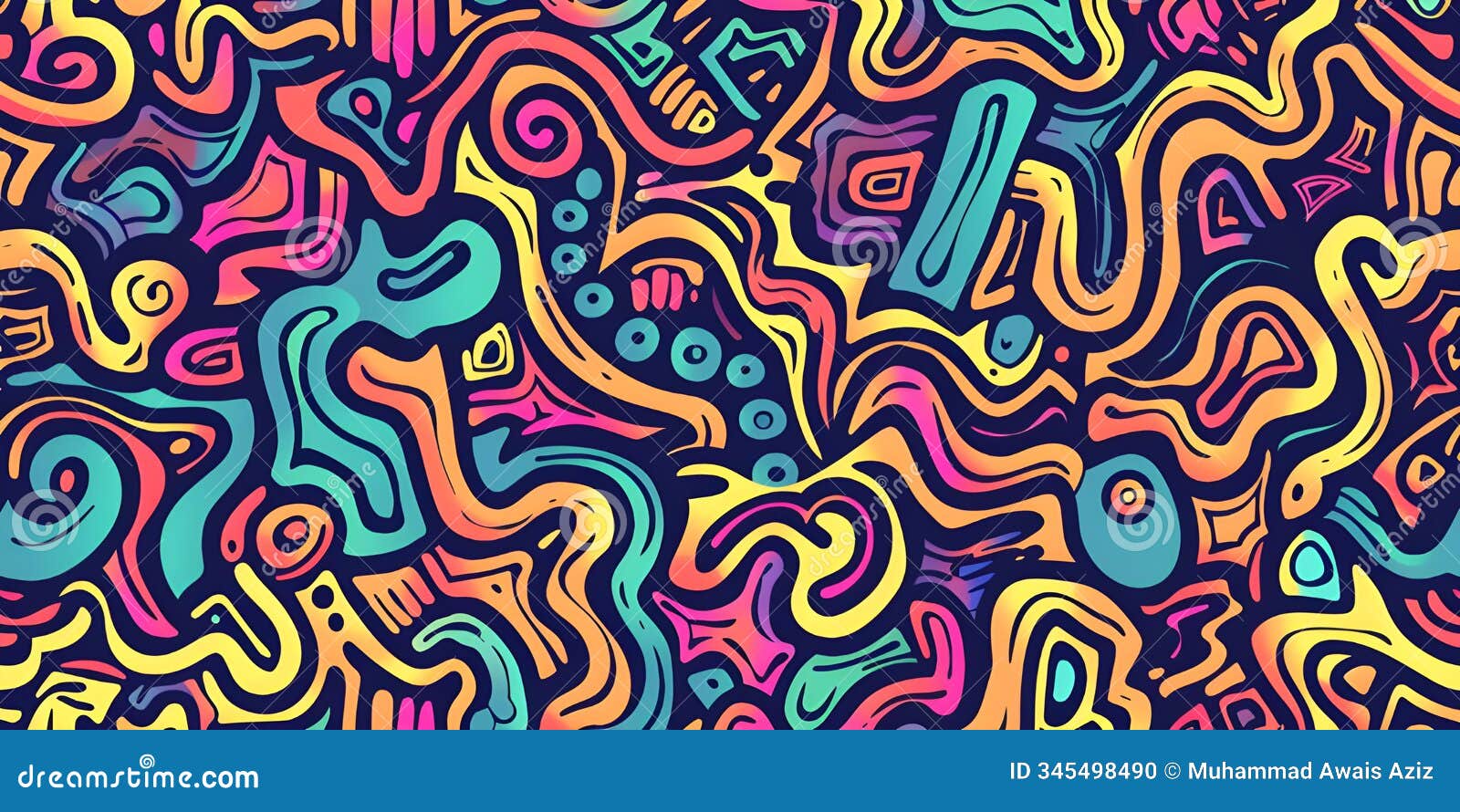 Cute Doodle Seamless Pattern Background - Ai Generated Stock ...