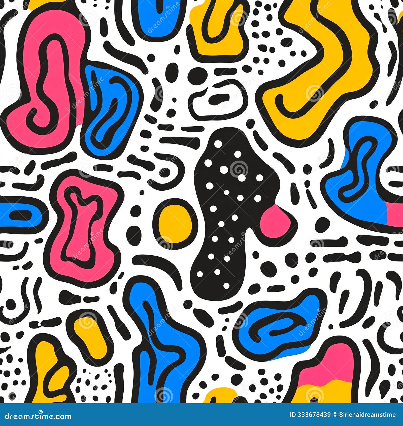 Creative Abstract Squiggle Style Drawing Background Stock Illustration ...