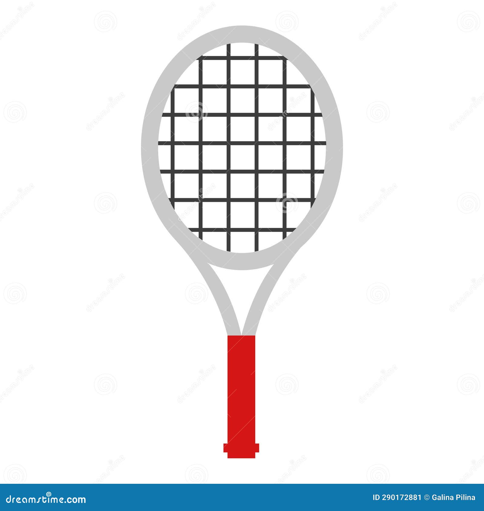 Cute Doodle Style Tennis Racket. Stock Illustration - Illustration of ...