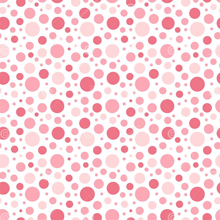 Cute Dotted Vector Seamless Pattern Isolated on White Background Stock ...
