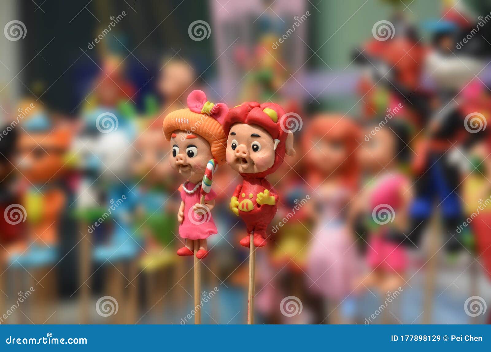 The cute dough figurine stock image. Image of traditional - 177898129