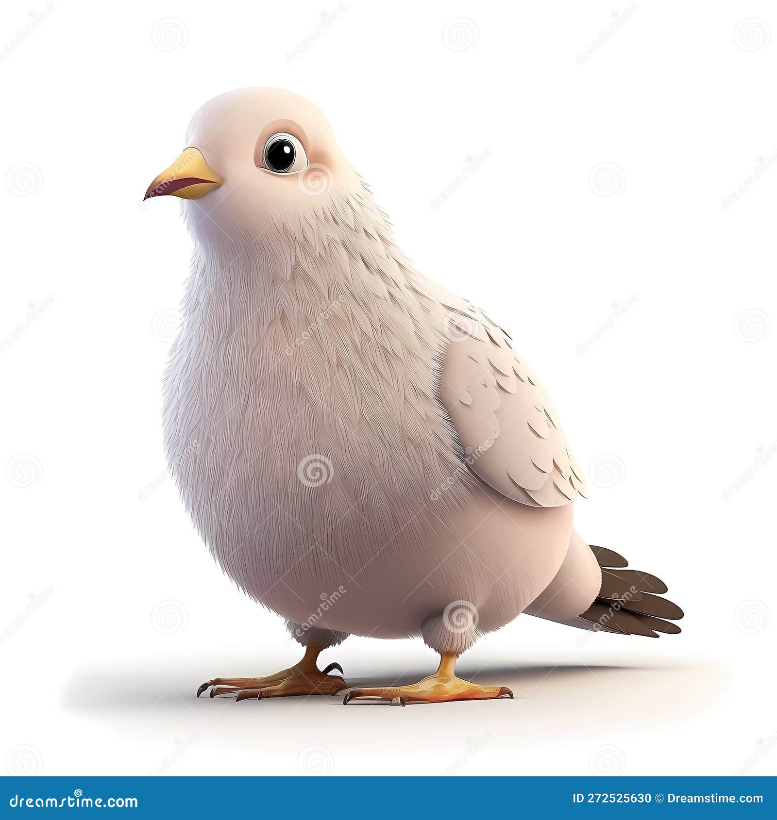 Dove Cartoon Style. Generative AI Stock Illustration - Illustration of ...