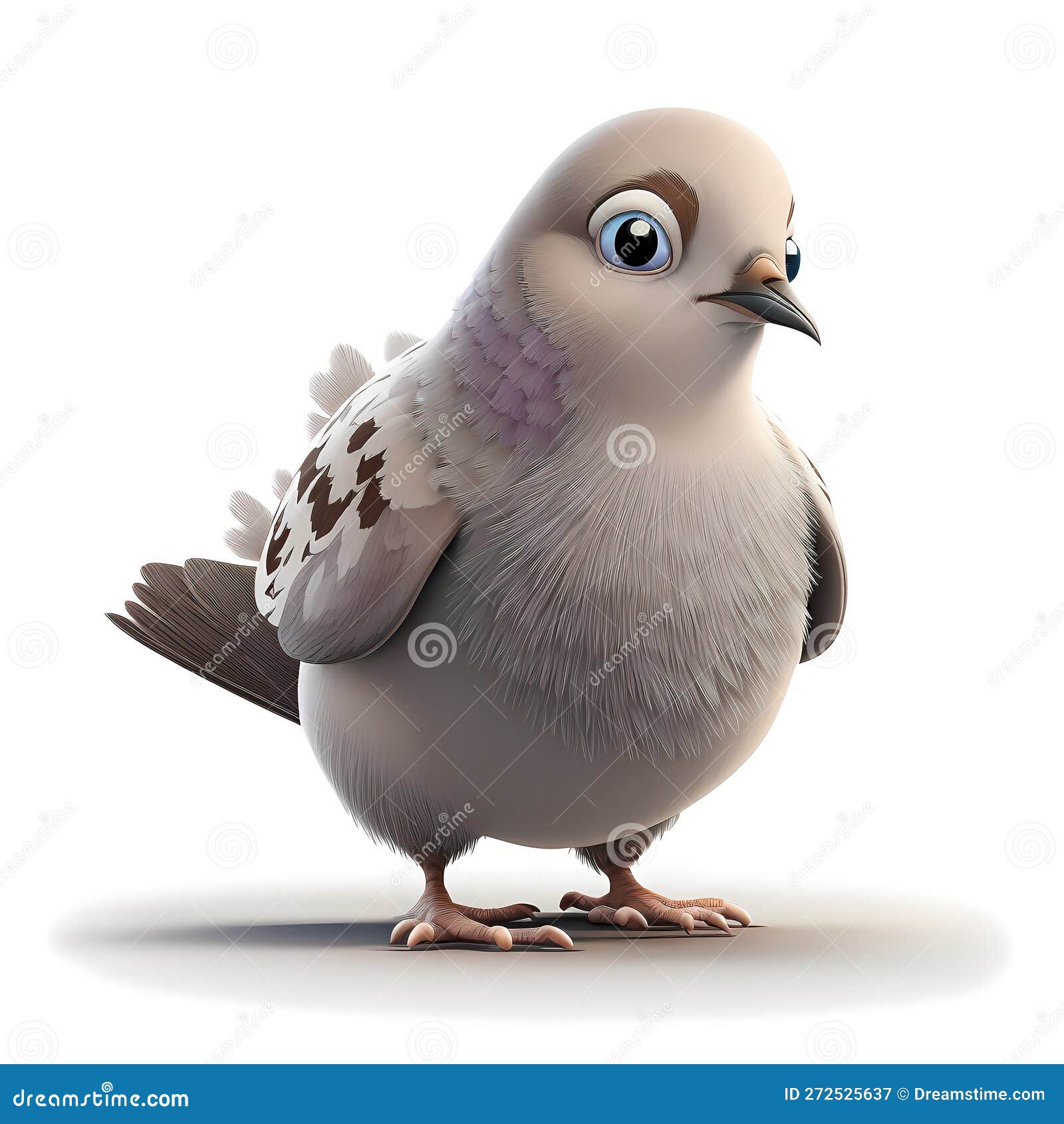 Dove Cartoon Style. Generative AI Stock Illustration - Illustration of ...