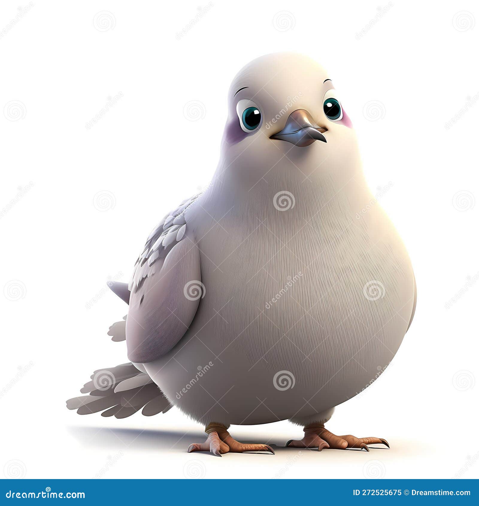 Dove Cartoon Style. Generative AI Stock Illustration - Illustration of ...