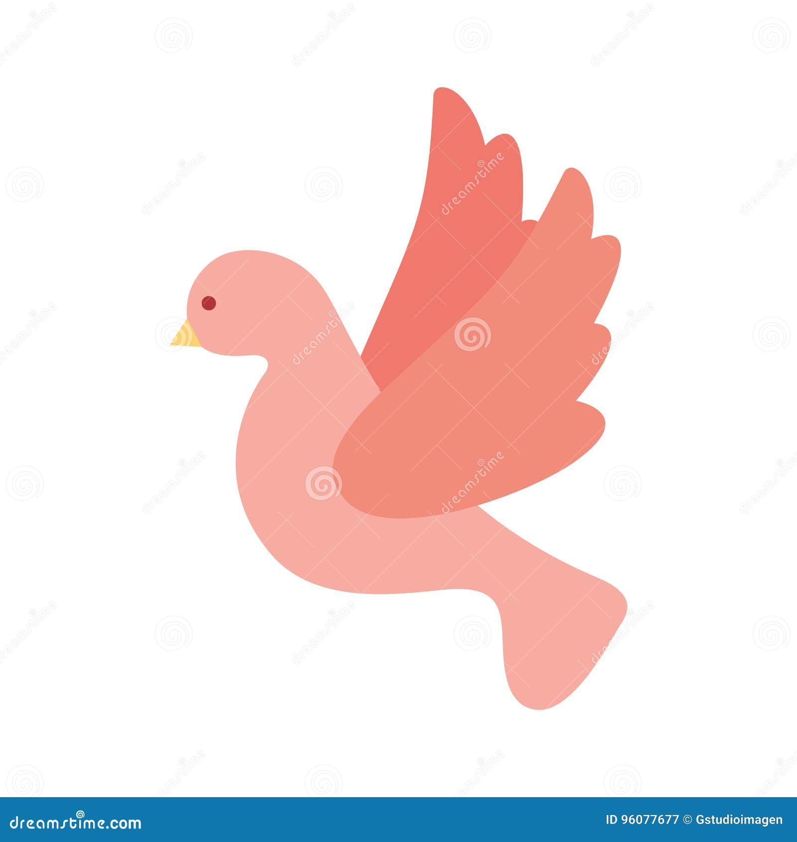 Cute dove flying icon stock vector. Illustration of design - 96077677
