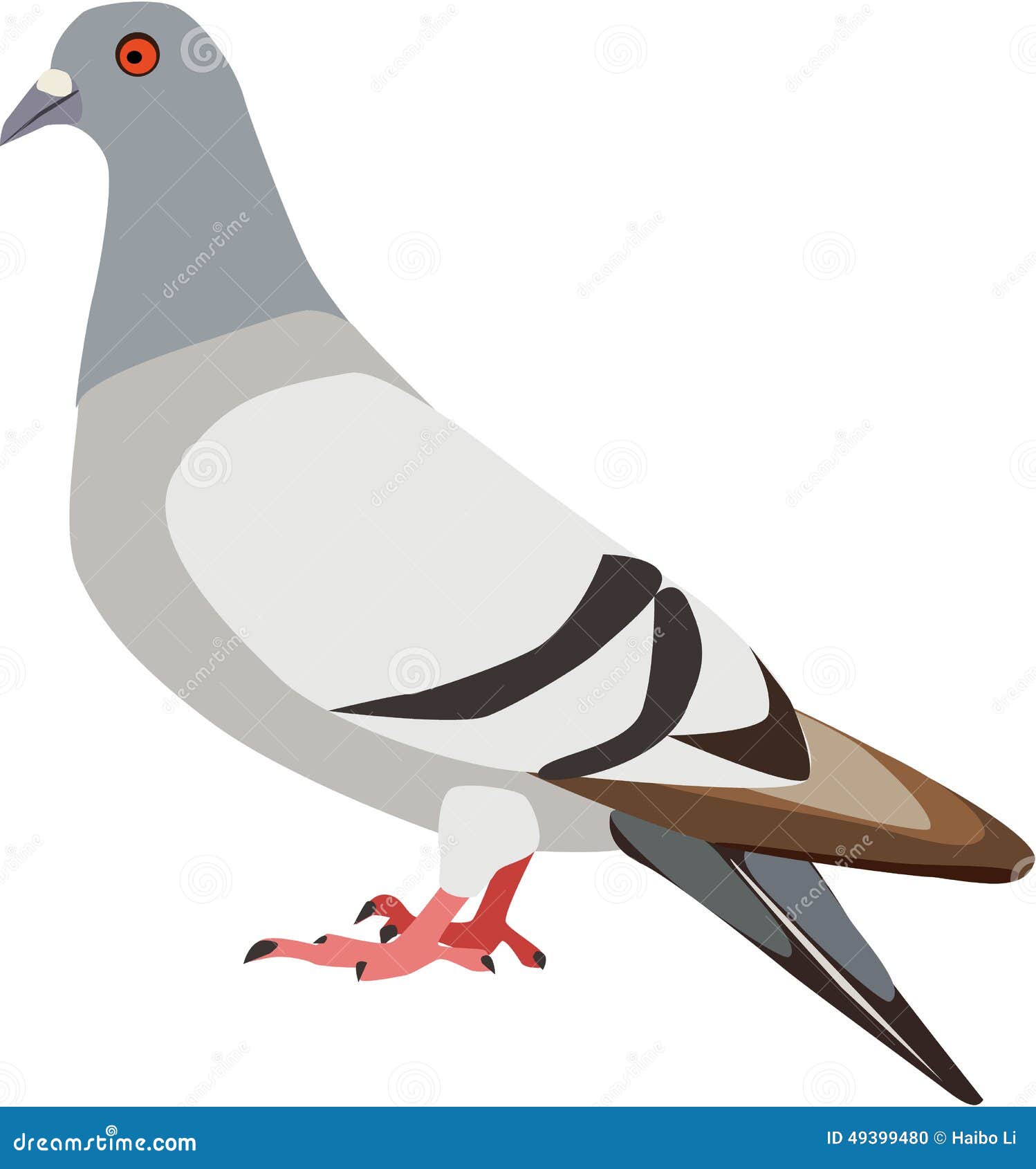 Cute dove vector stock vector. Illustration of colorful - 49399480