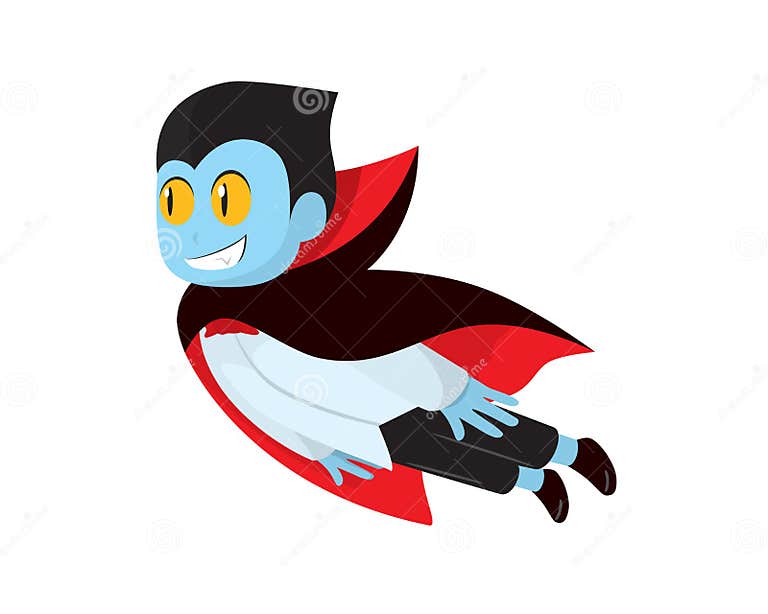 Cute Dracula with Flying Gesture Stock Vector - Illustration of ...