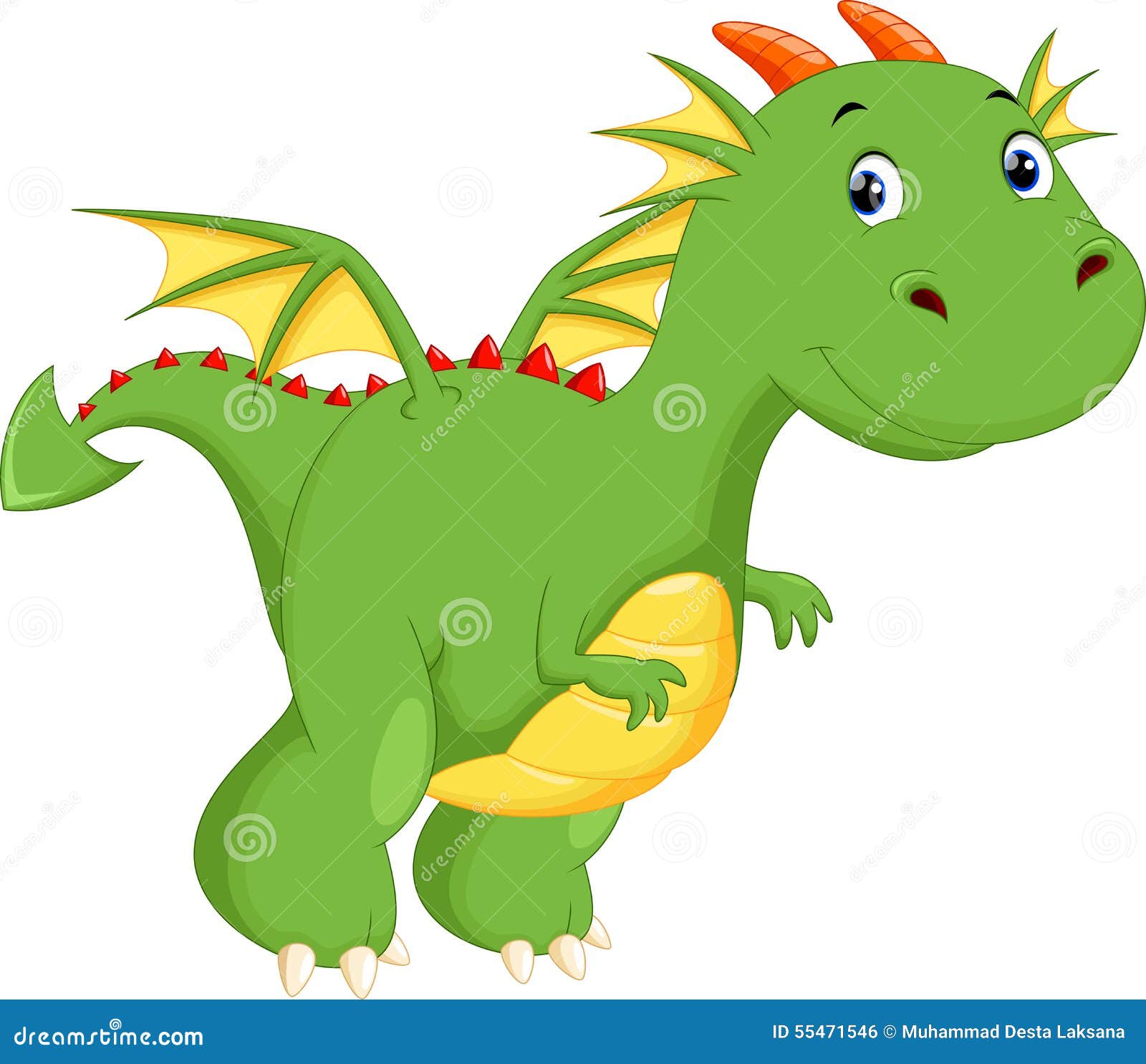Cute dragon cartoon stock illustration. Illustration of humor - 55471546