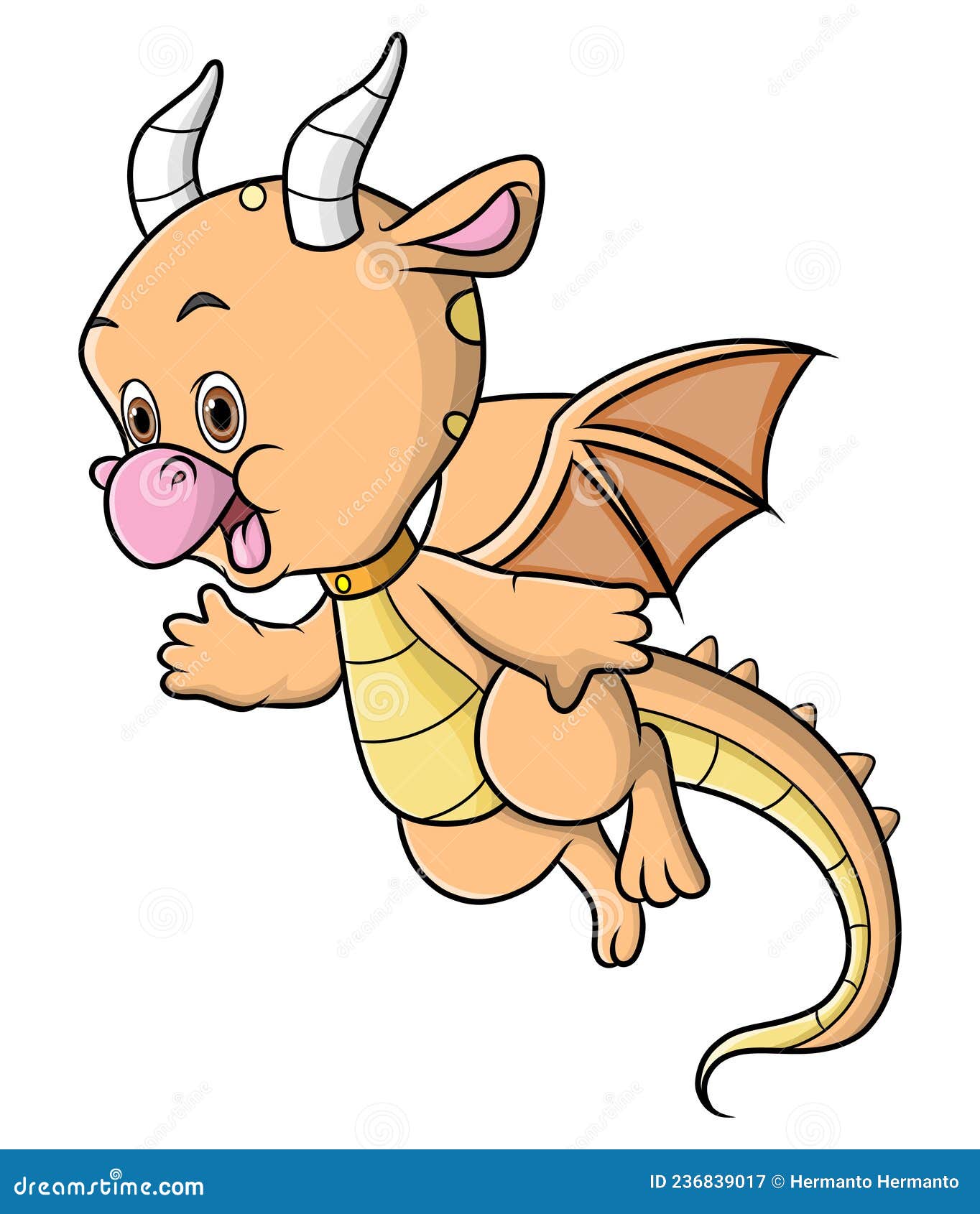 Dragon Horn Mascot Esport Logo Design Illustrations Vector Template ...