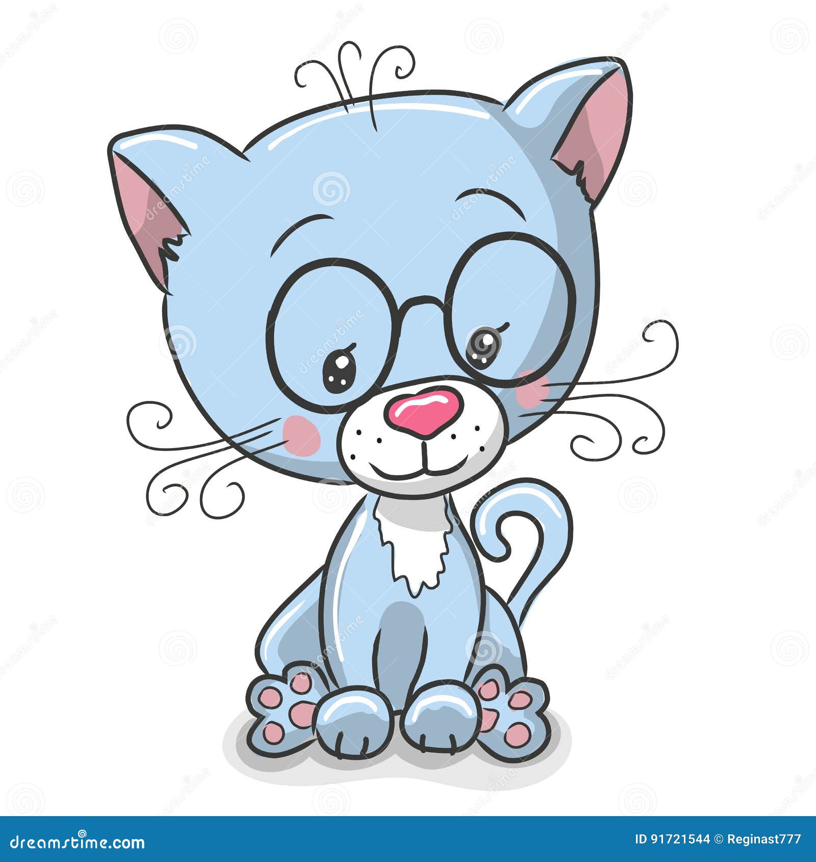 Cute Drawing Kitten stock vector. Illustration of clear - 91721544