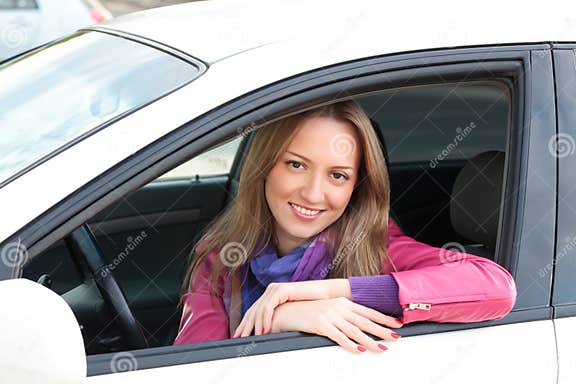 Cute driver stock photo. Image of cute, pretty, happy - 16468346